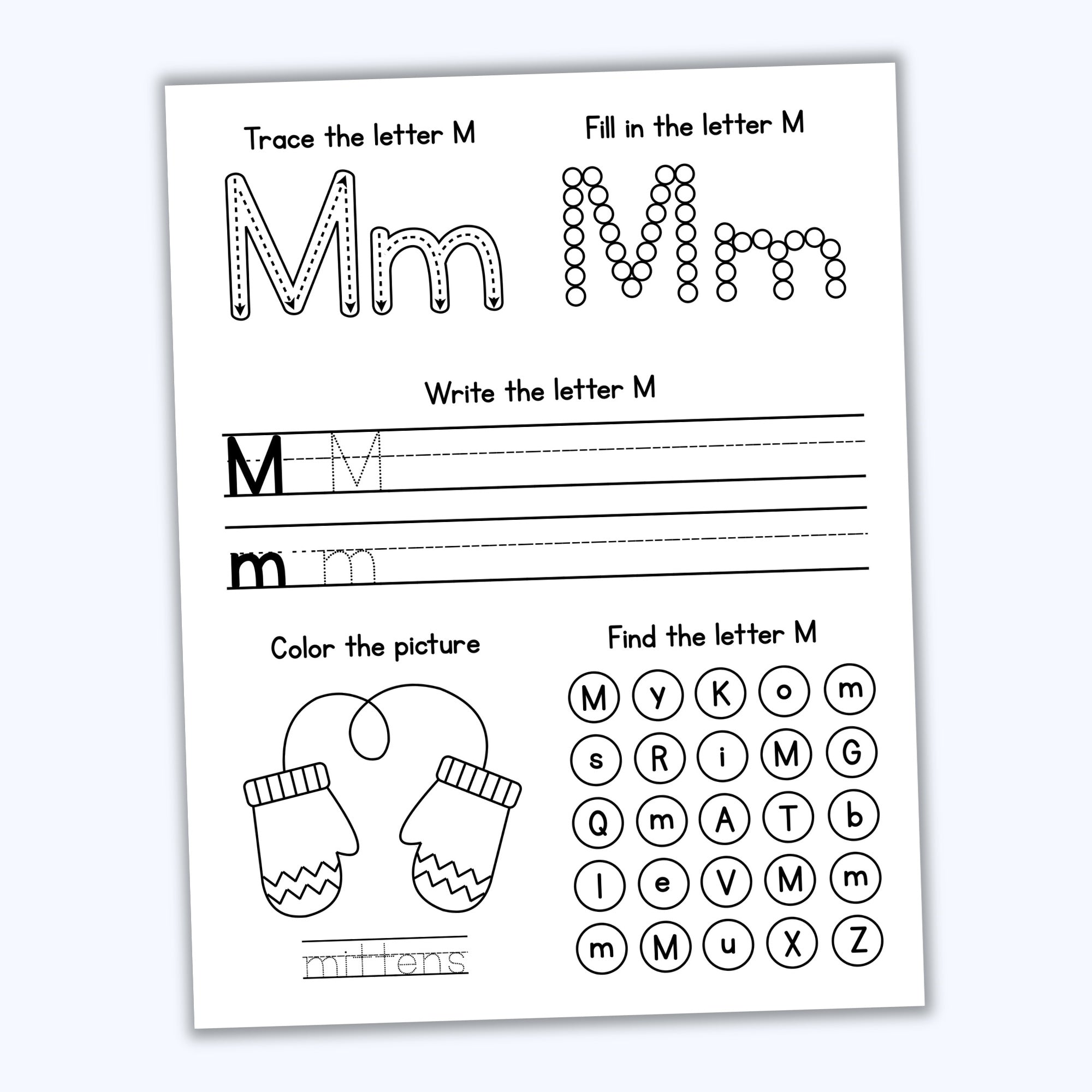 Alphabet Review Sheets – Printables by The Craft-at-Home Family