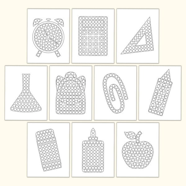 Back-to-School Dot Marker Pages – Printables by The Craft-at-Home Family