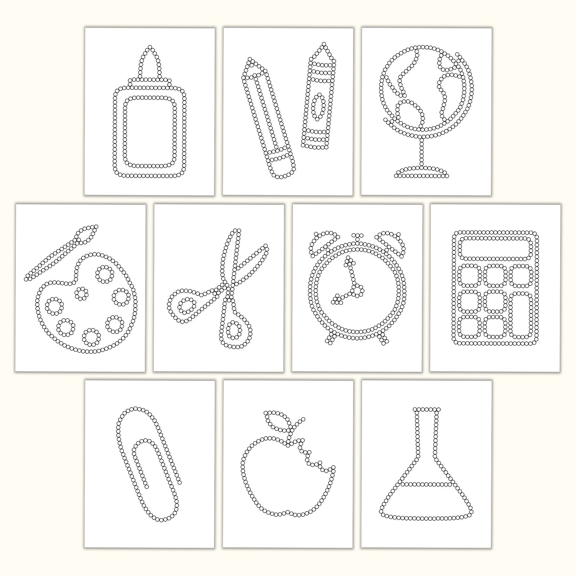 Back-to-School Q-Tip Sheets – Printables by The Craft-at-Home Family