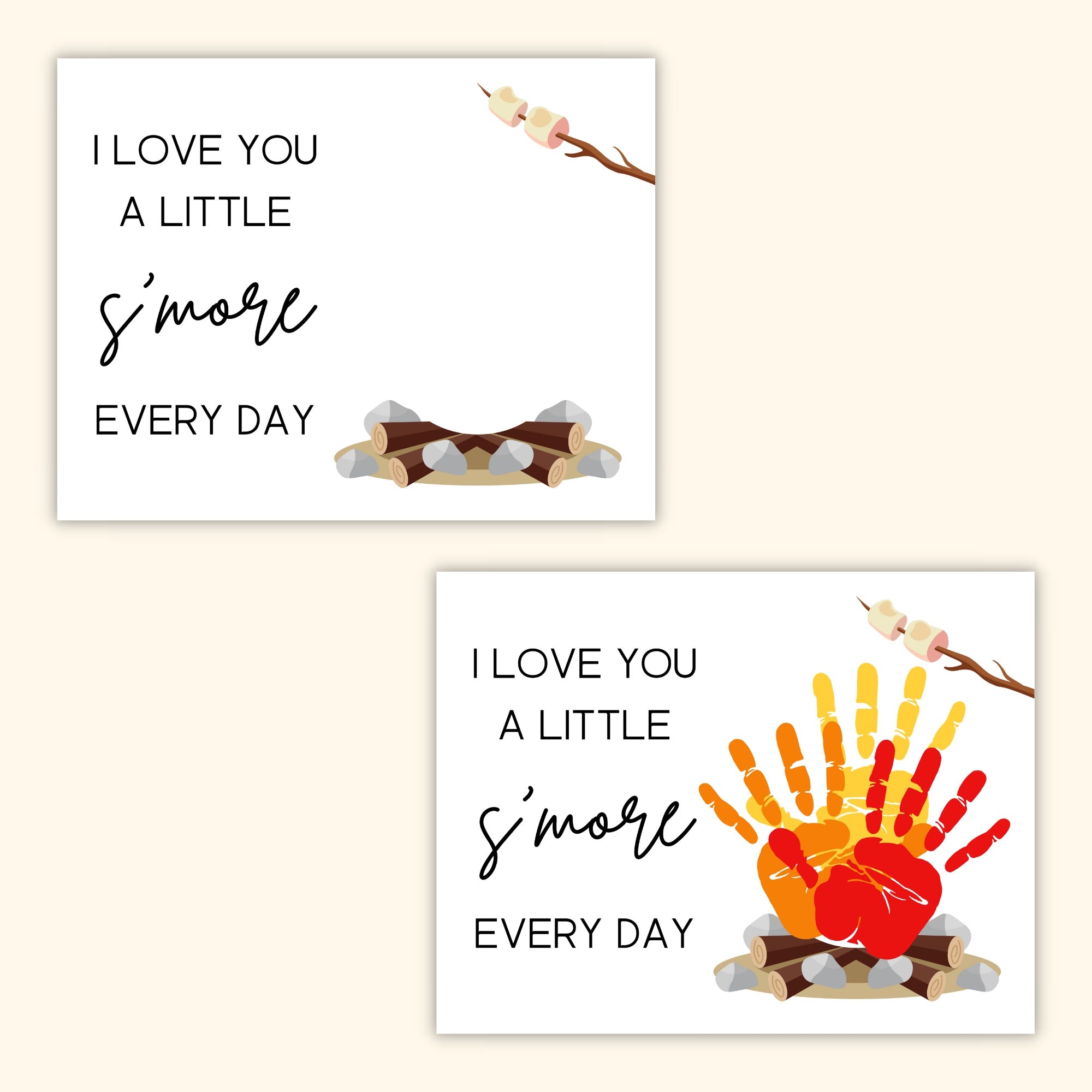 Campfire Handprint Kit – Printables by The Craft-at-Home Family