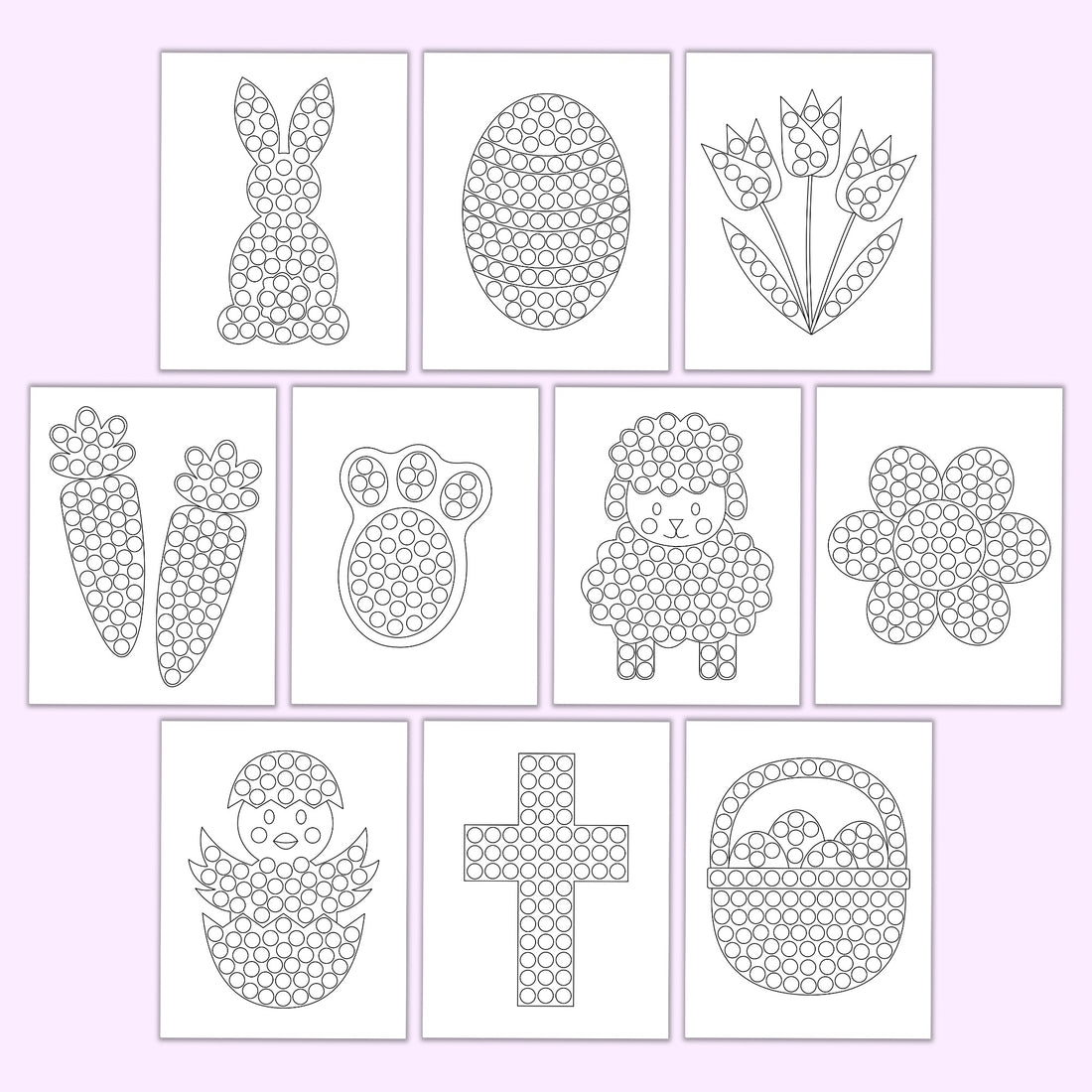 Easter Dot Marker Pages – Printables by The Craft-at-Home Family