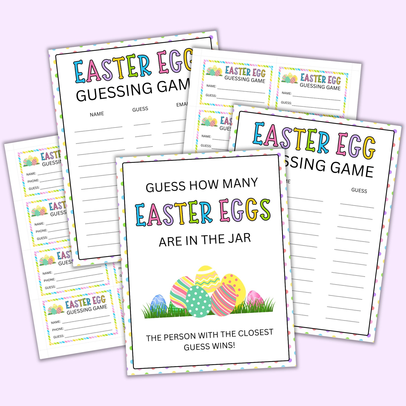 Easter Egg Guessing Game – Printables by The Craft-at-Home Family
