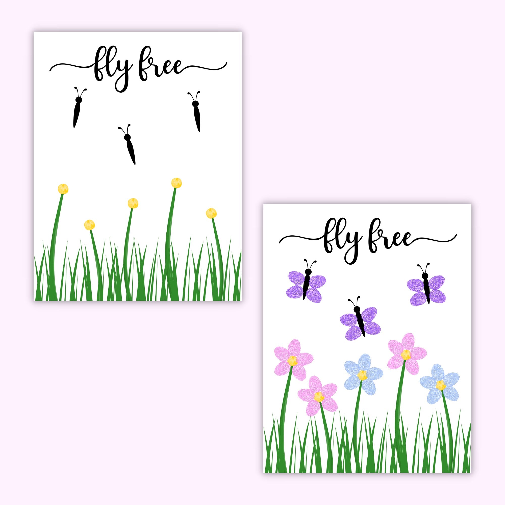 Fingerprint Art Bundle (12 Designs!) – Printables by The Craft-at-Home ...