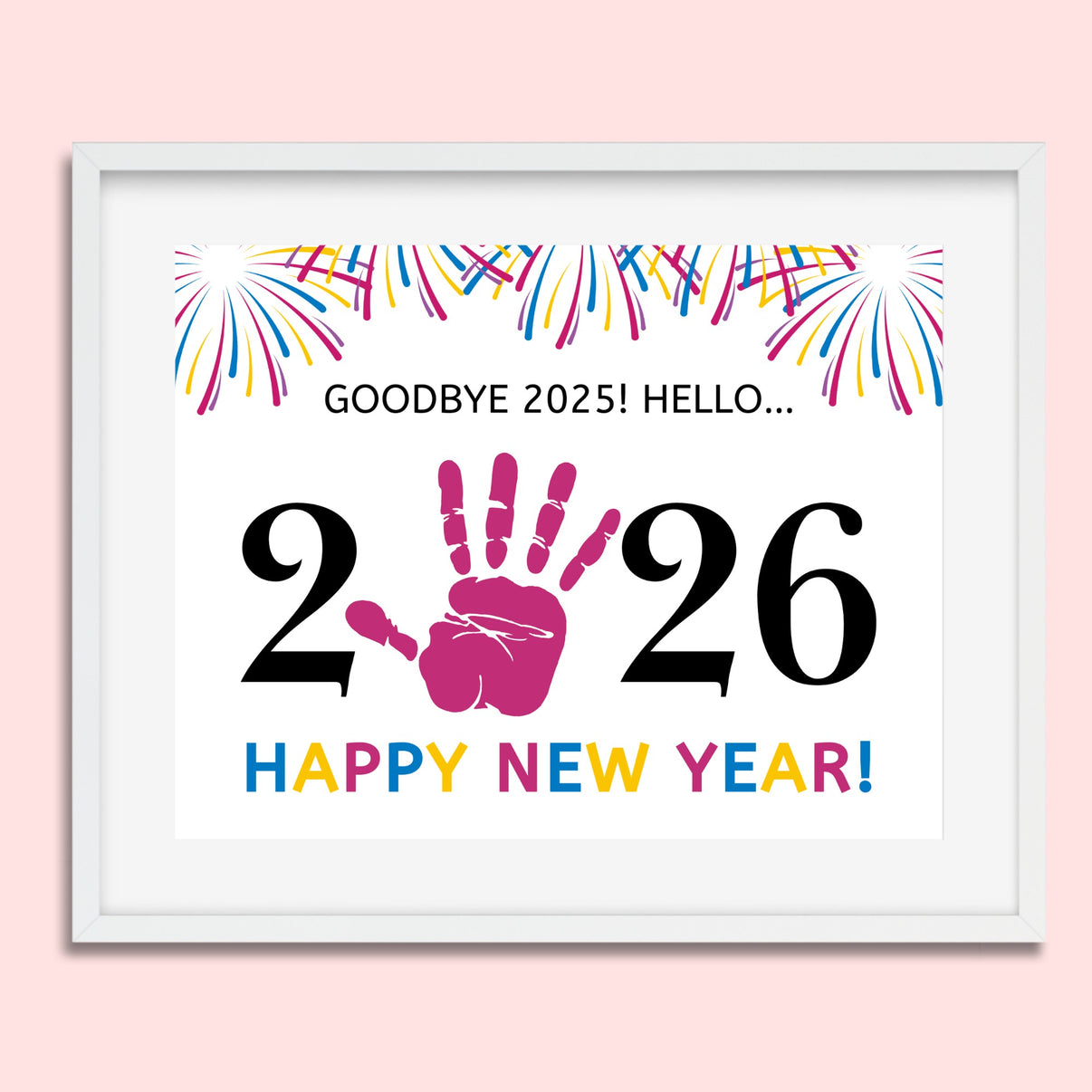 Happy New Year 2026 Handprint Art Kit – Printables by The Craft-at-Home ...