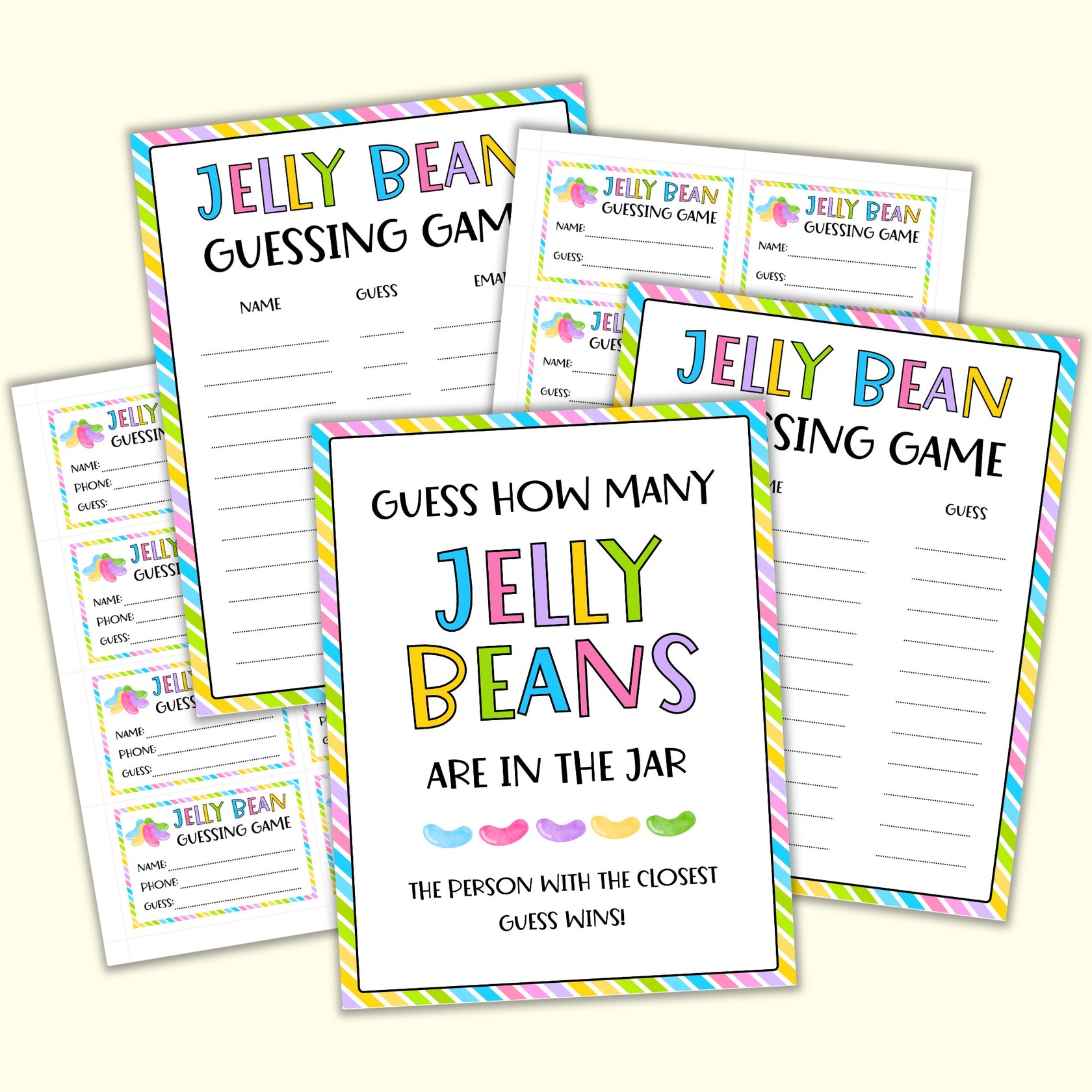 Jelly Bean Guessing Game – Printables by The Craft-at-Home Family