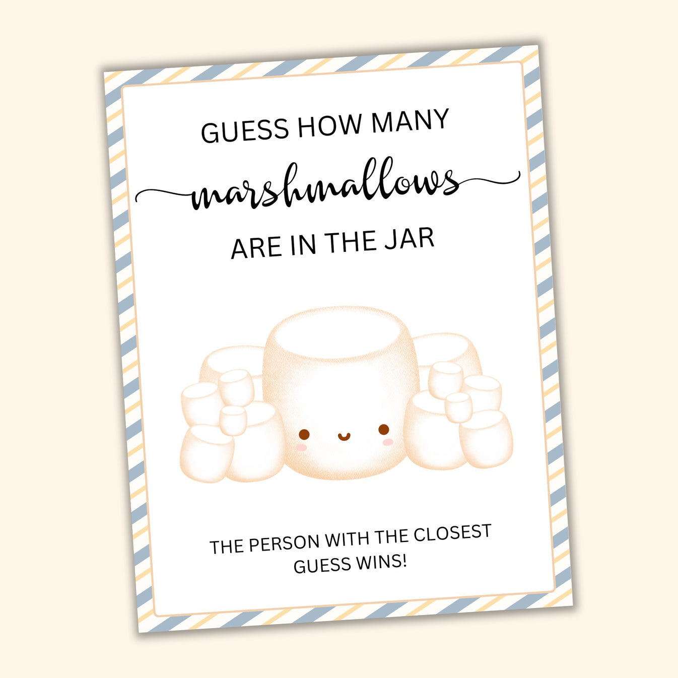Marshmallow Guessing Game – Printables by The Craft-at-Home Family