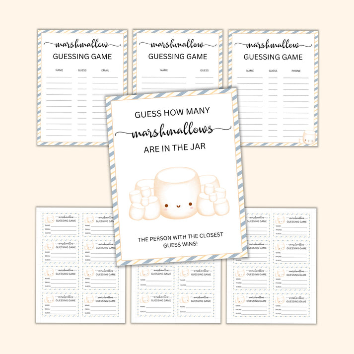 Marshmallow Guessing Game – Printables by The Craft-at-Home Family
