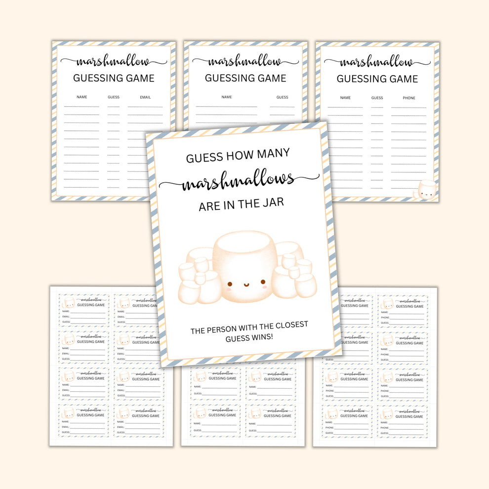 Marshmallow Guessing Game – Printables by The Craft-at-Home Family
