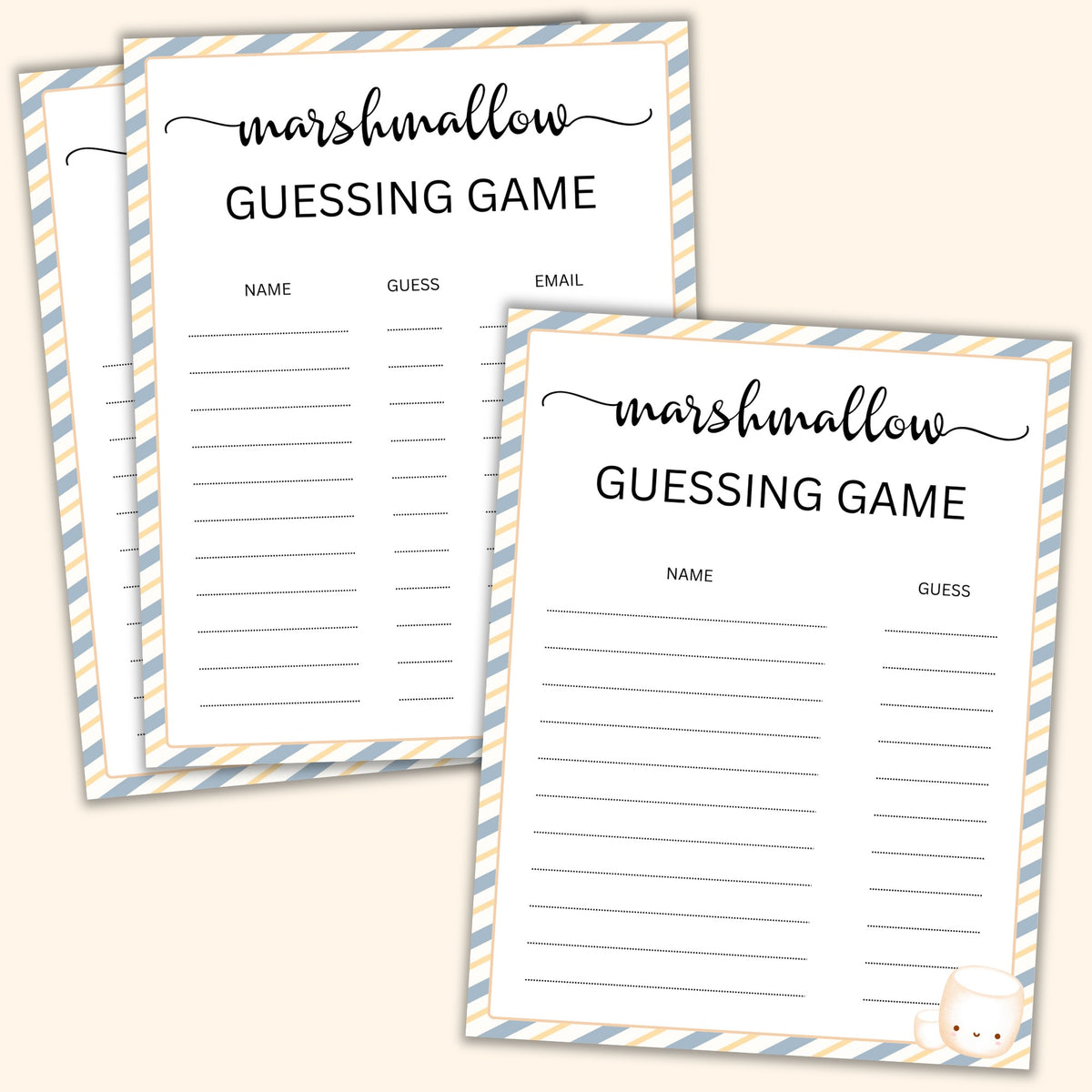 Marshmallow Guessing Game – Printables by The Craft-at-Home Family