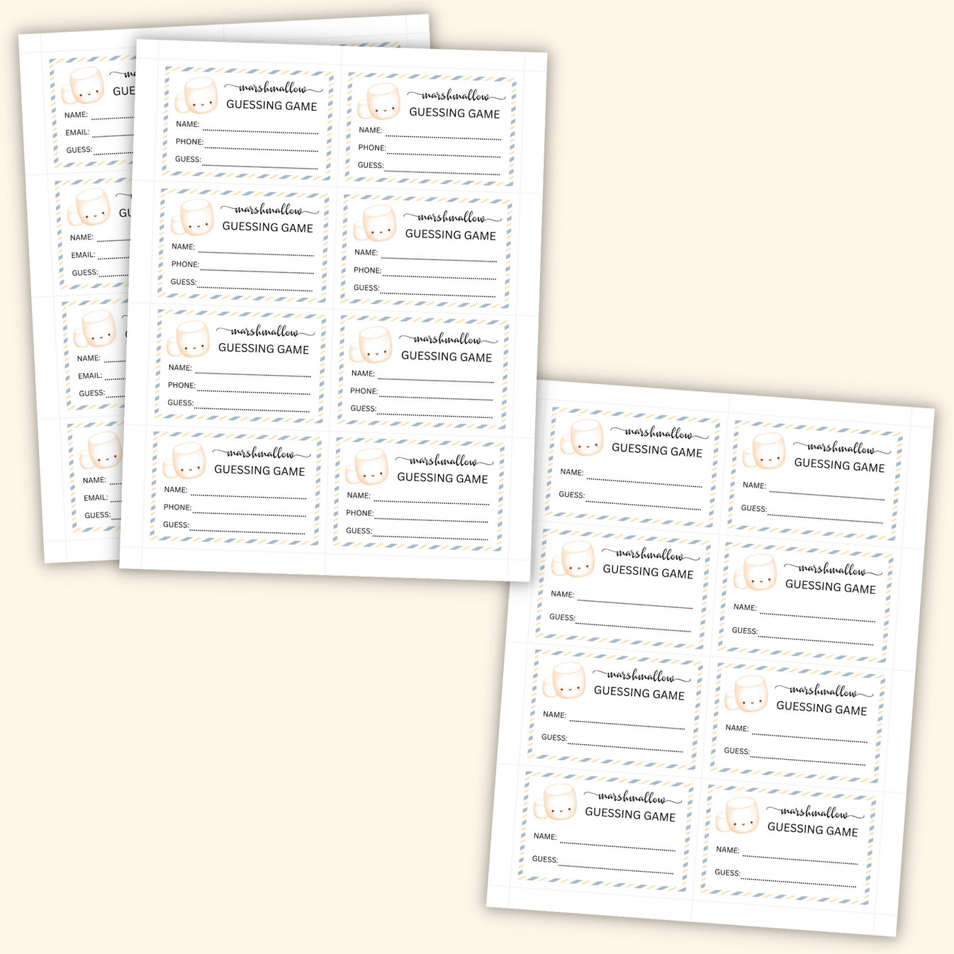 Marshmallow Guessing Game – Printables by The Craft-at-Home Family