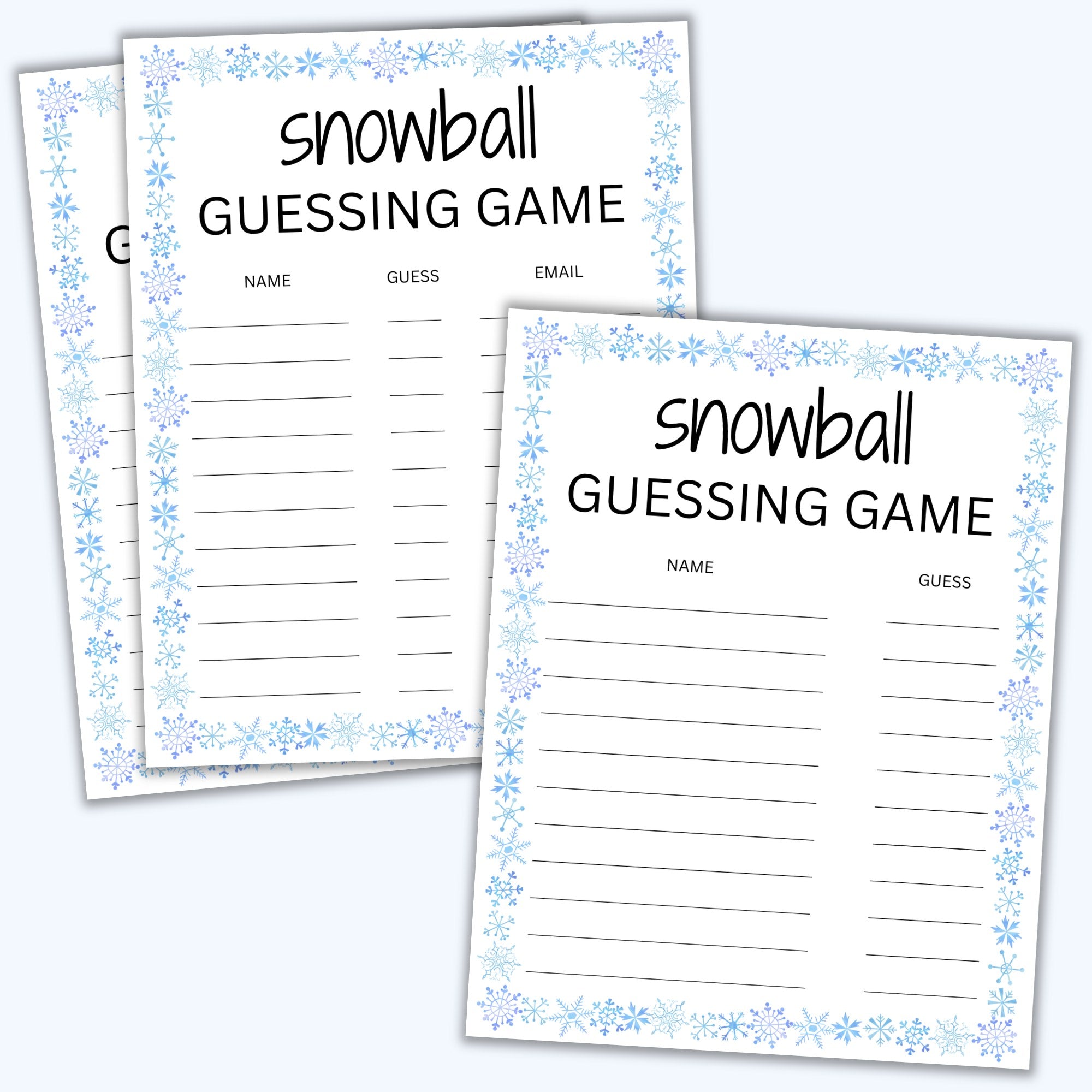Snowball Guessing Game – Printables by The Craft-at-Home Family