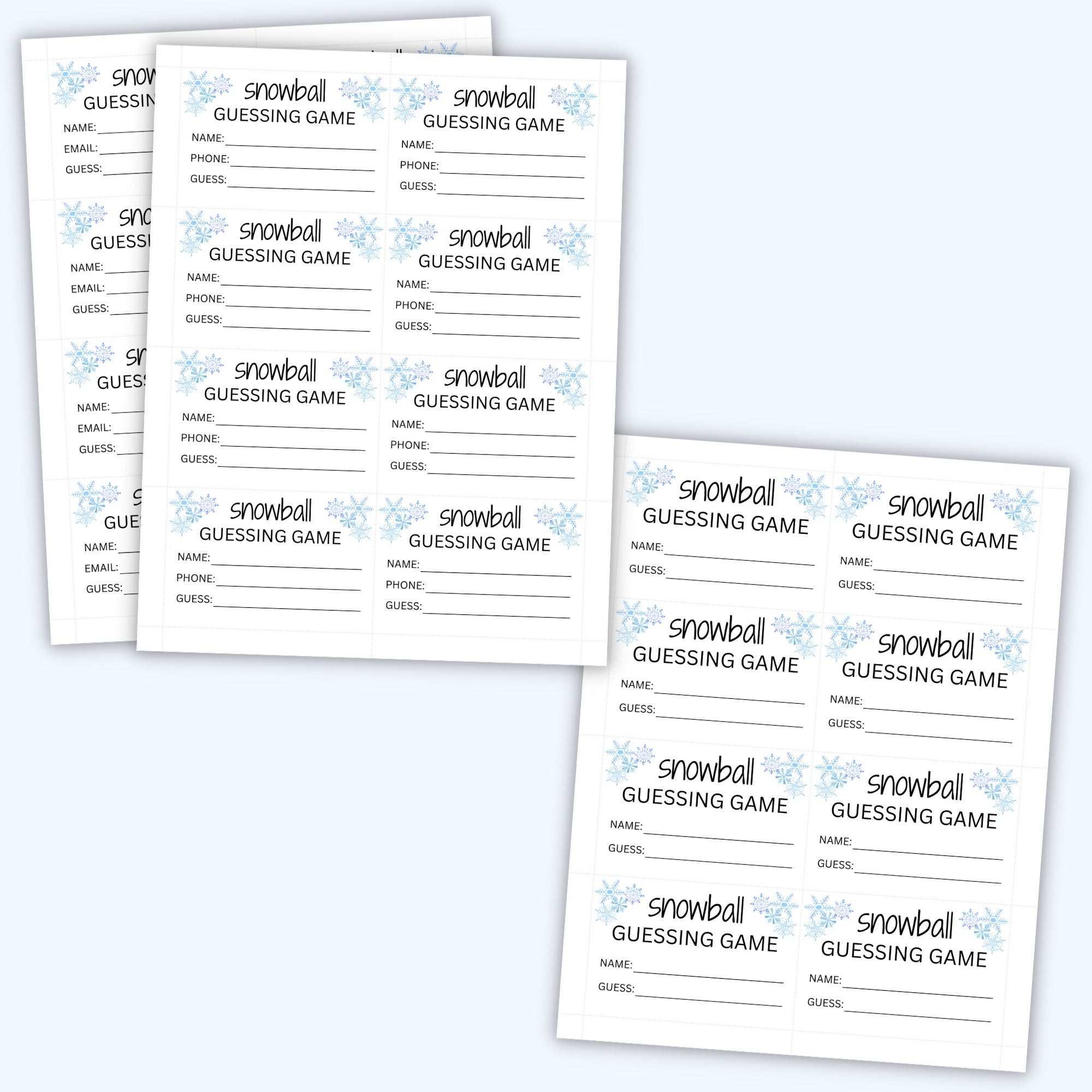 Snowball Guessing Game – Printables by The Craft-at-Home Family