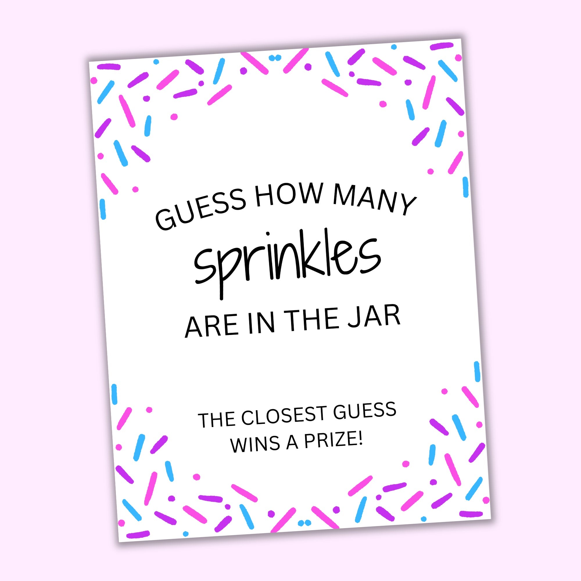 Sprinkles Guessing Game – Printables by The Craft-at-Home Family