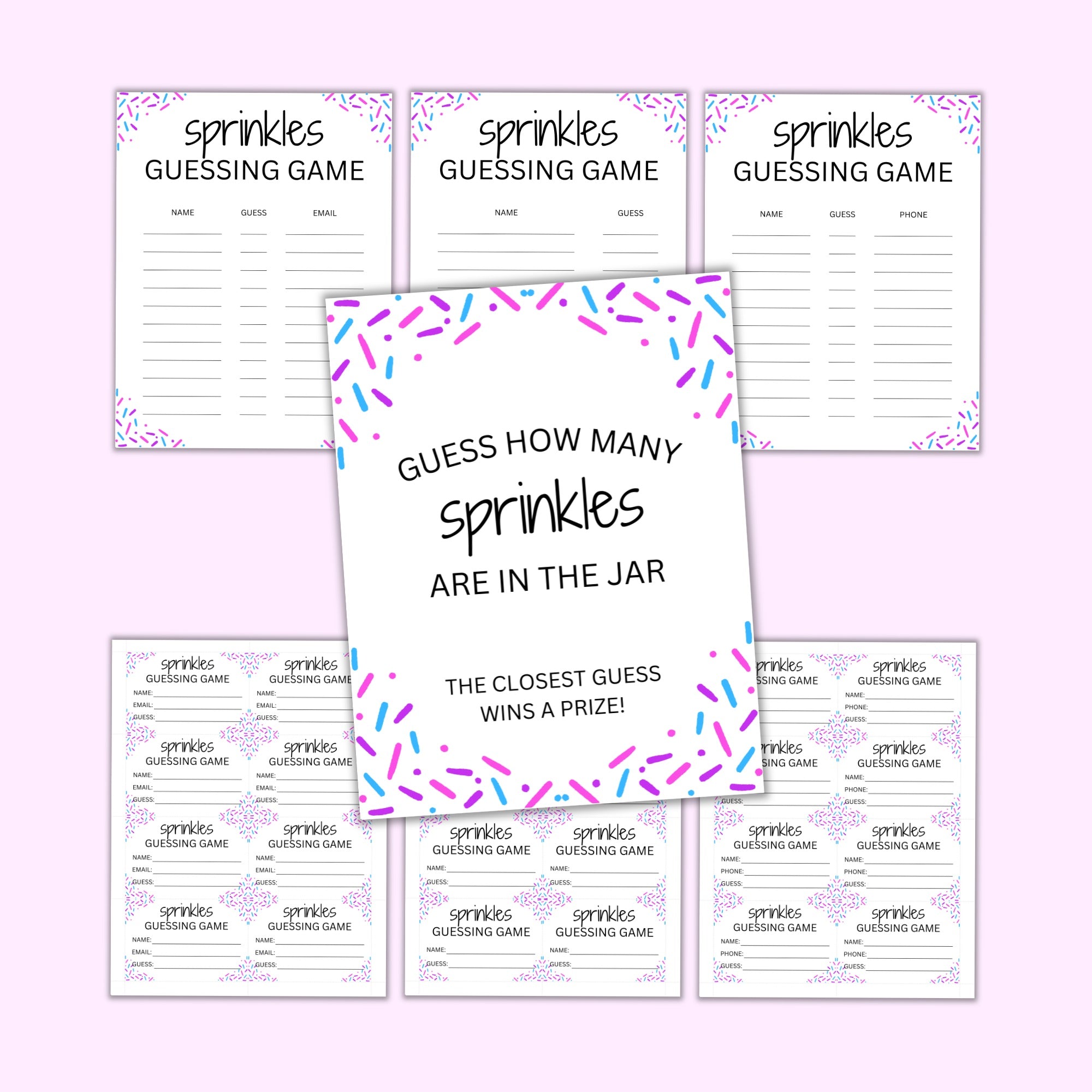 Sprinkles Guessing Game – Printables by The Craft-at-Home Family