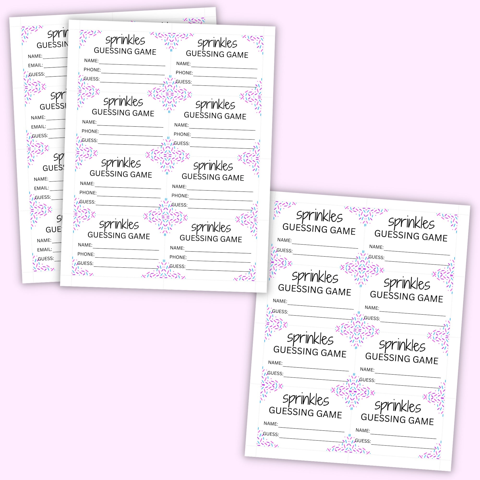 Sprinkles Guessing Game – Printables by The Craft-at-Home Family