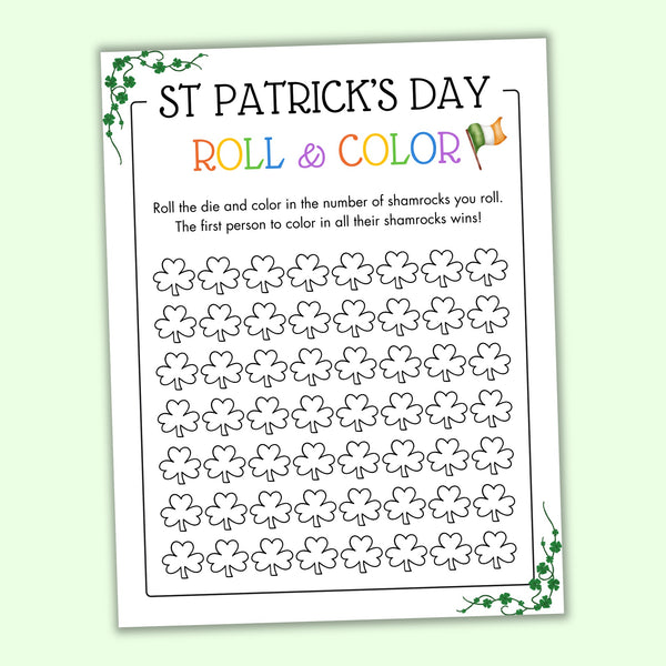 St Patrick's Day Roll & Color (2 Spelling Variants) – Printables by The ...