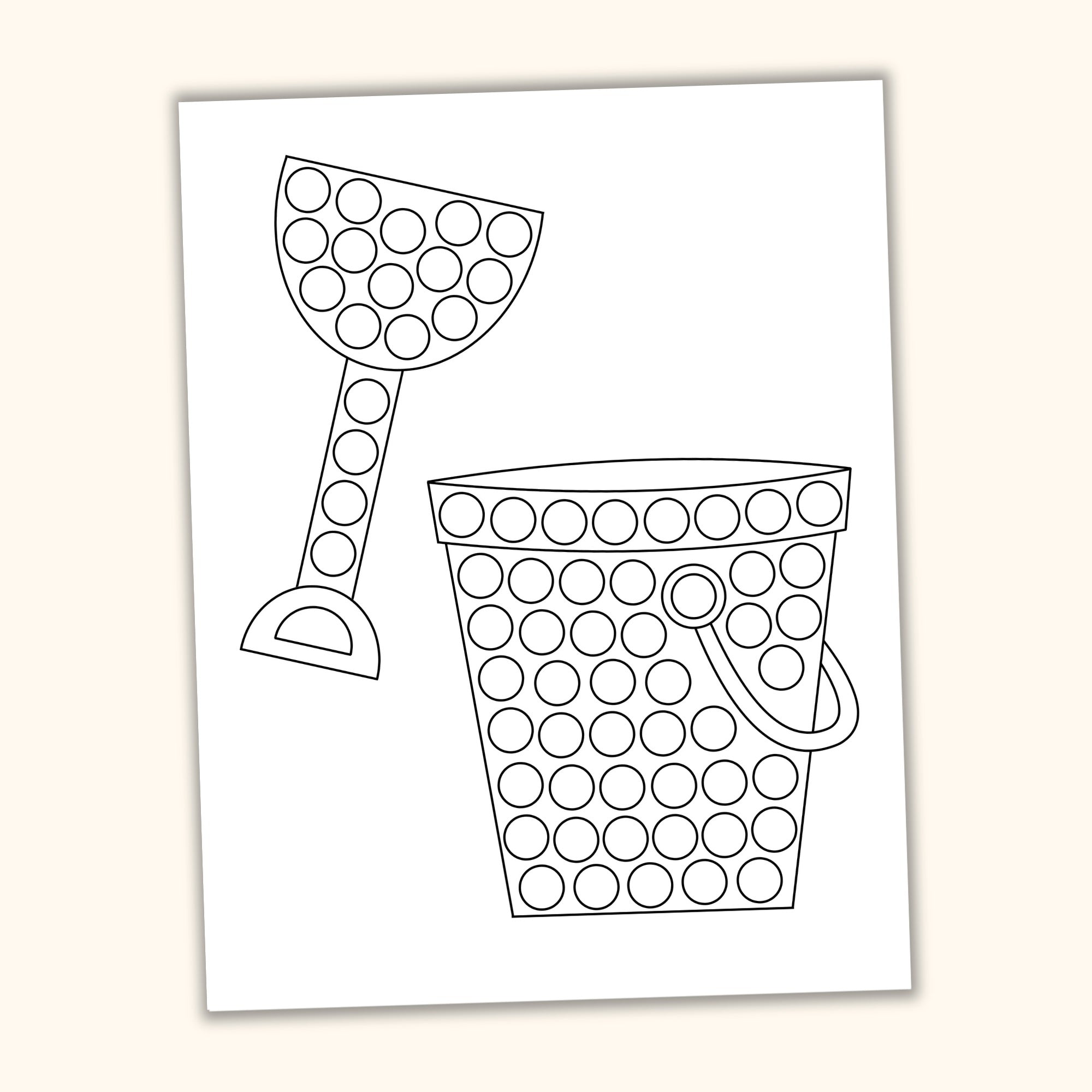 Summer Dot Marker Pages – Printables by The Craft-at-Home Family