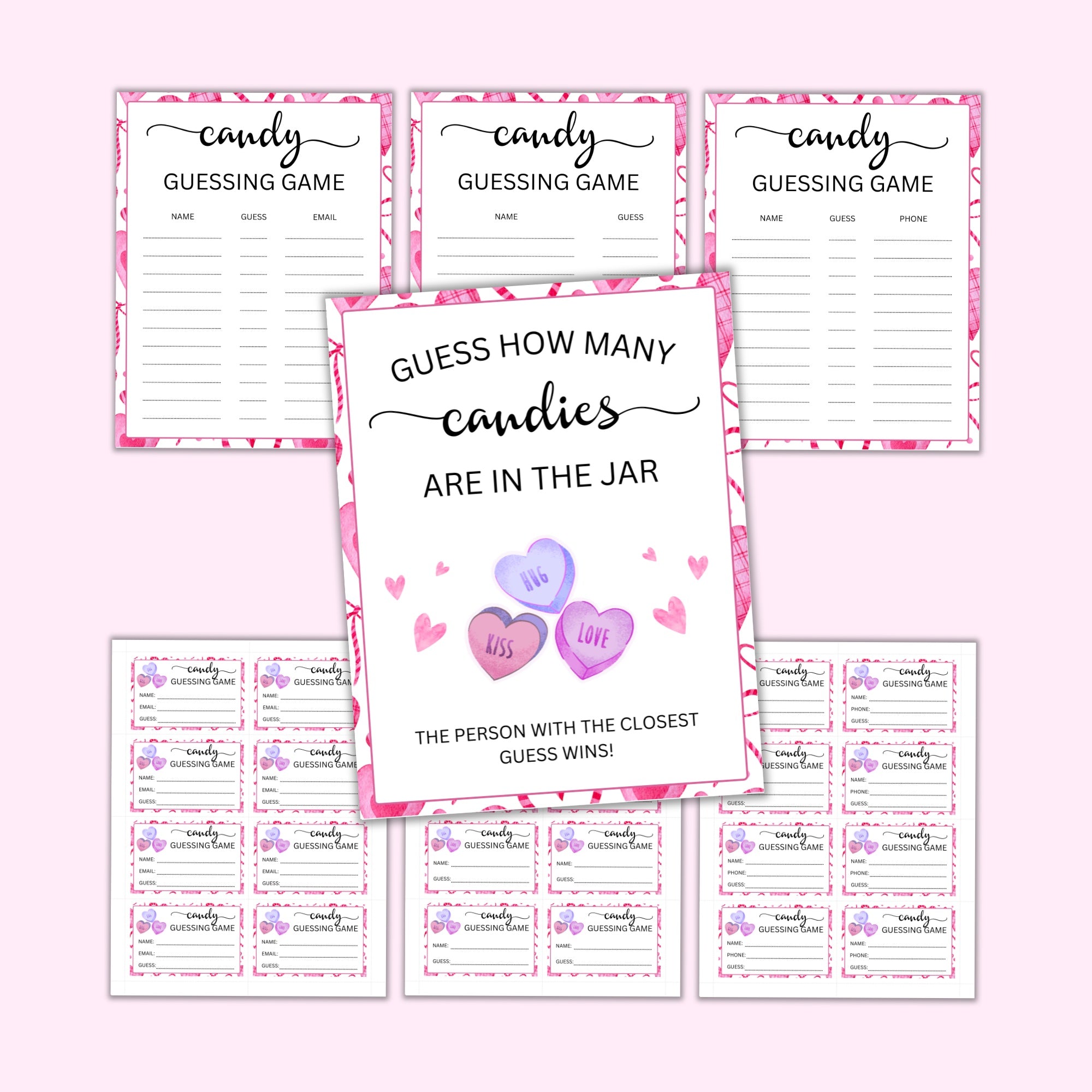 Valentine Candy Guessing Game – Printables by The Craft-at-Home Family