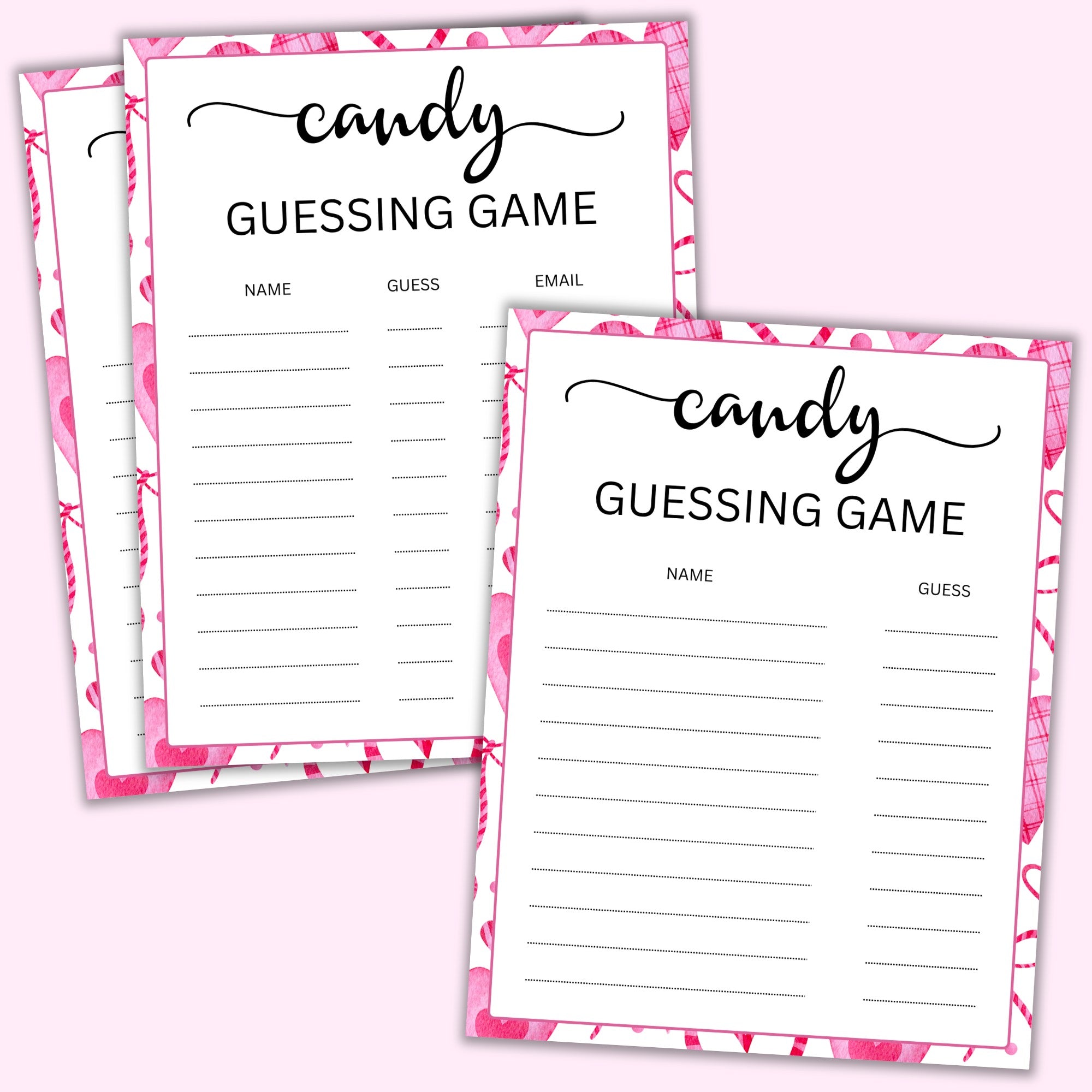 Valentine Candy Guessing Game – Printables by The Craft-at-Home Family
