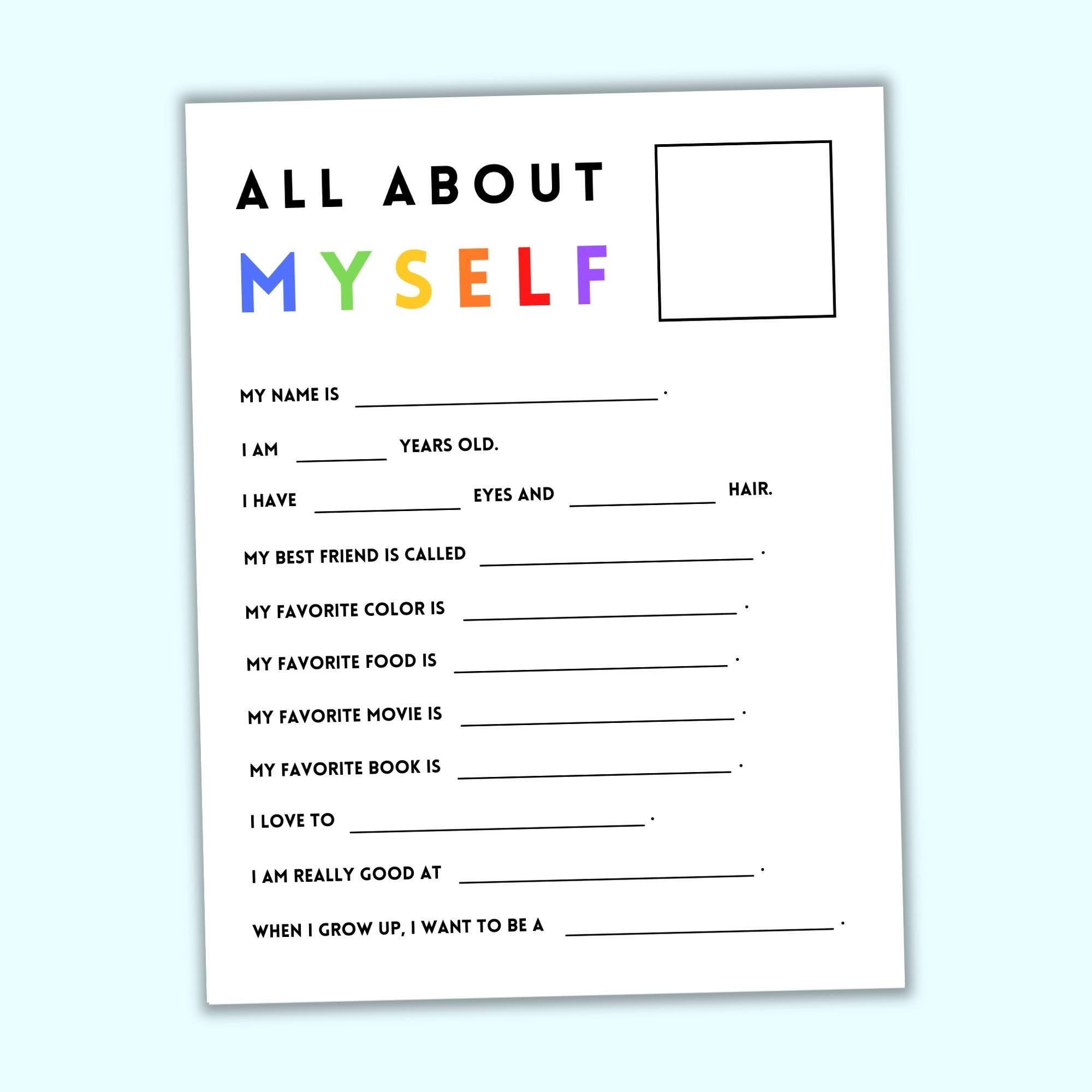 "All About My Family" Bundle (13 Questionnaires) – Printables by The ...