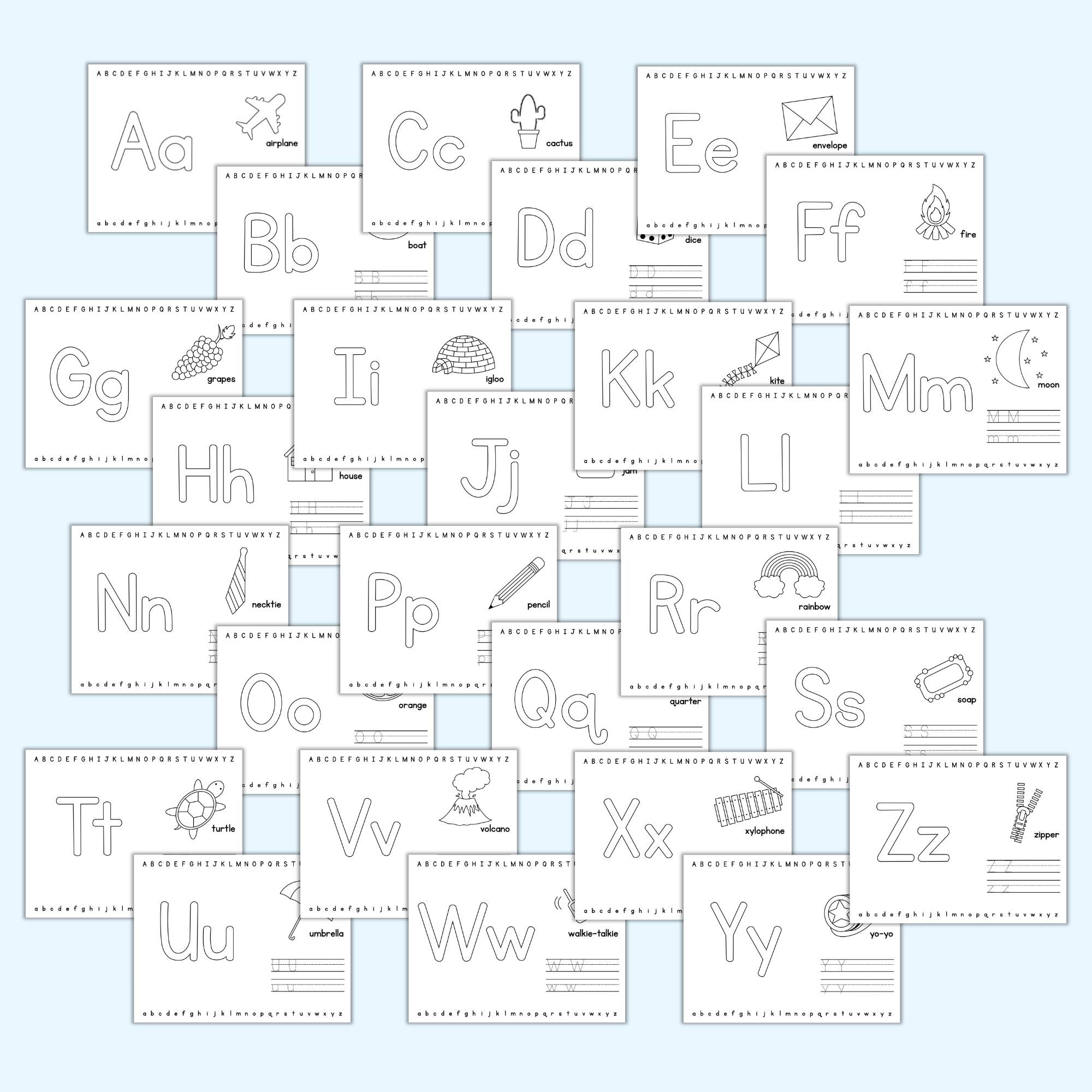 Alphabet Play Dough Mats – Printables by The Craft-at-Home Family