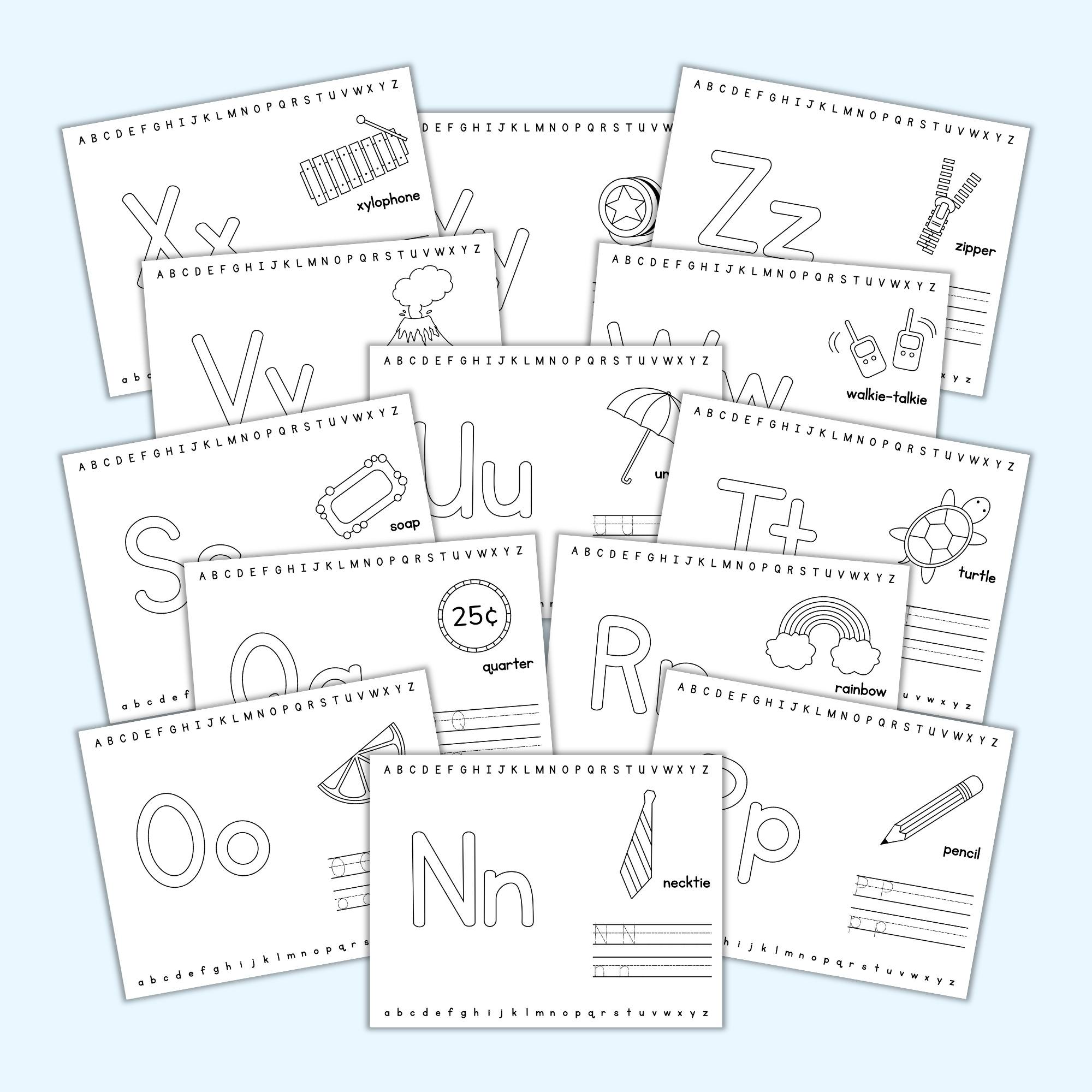 Alphabet Play Dough Mats – Printables by The Craft-at-Home Family