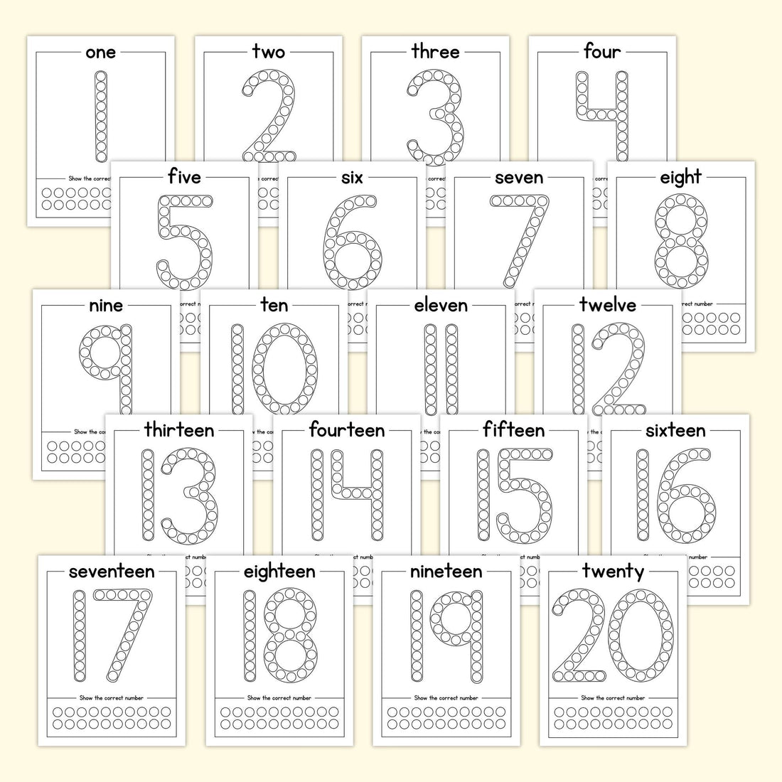 Dot Marker Counting Pages (1-20) – Printables by The Craft-at-Home Family