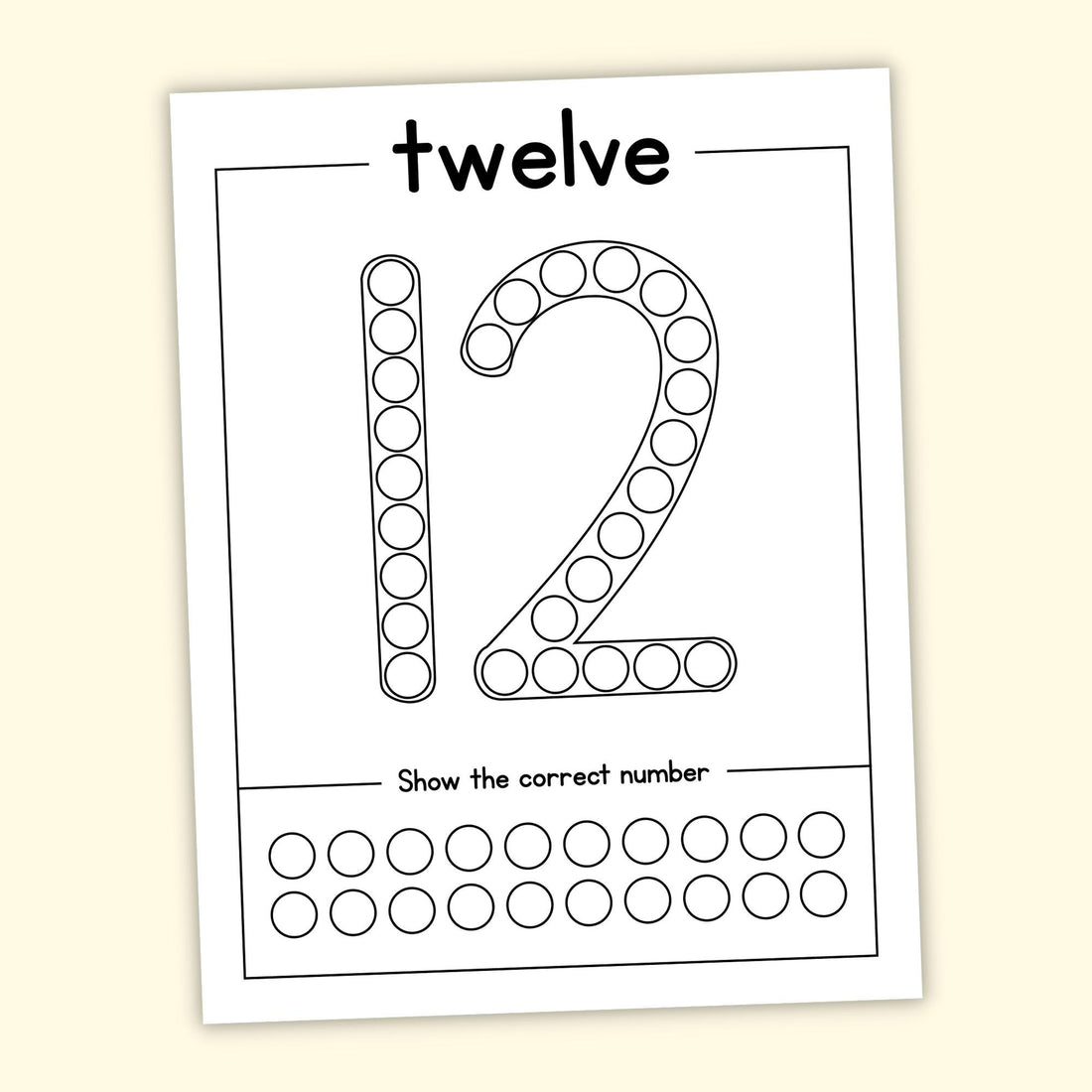 Dot Marker Counting Pages (1-20) – Printables by The Craft-at-Home Family