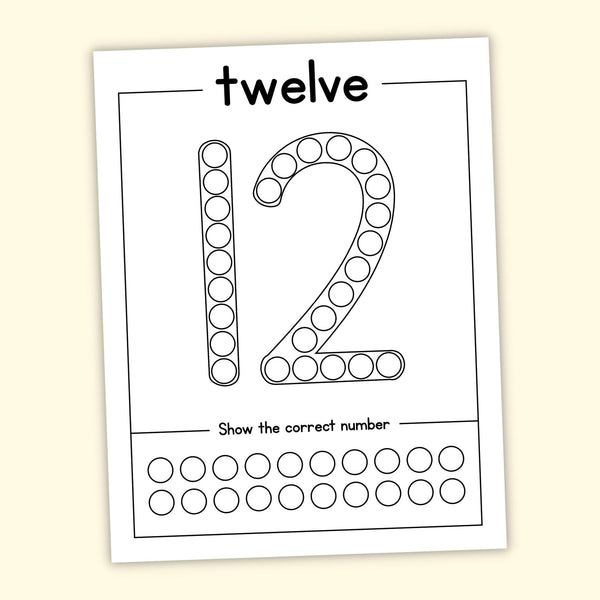 Dot Marker Counting Pages (1-20) – Printables by The Craft-at-Home Family