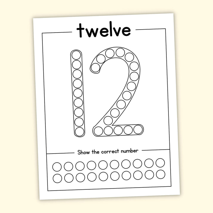Dot Marker Counting Pages (1-20) – Printables by The Craft-at-Home Family
