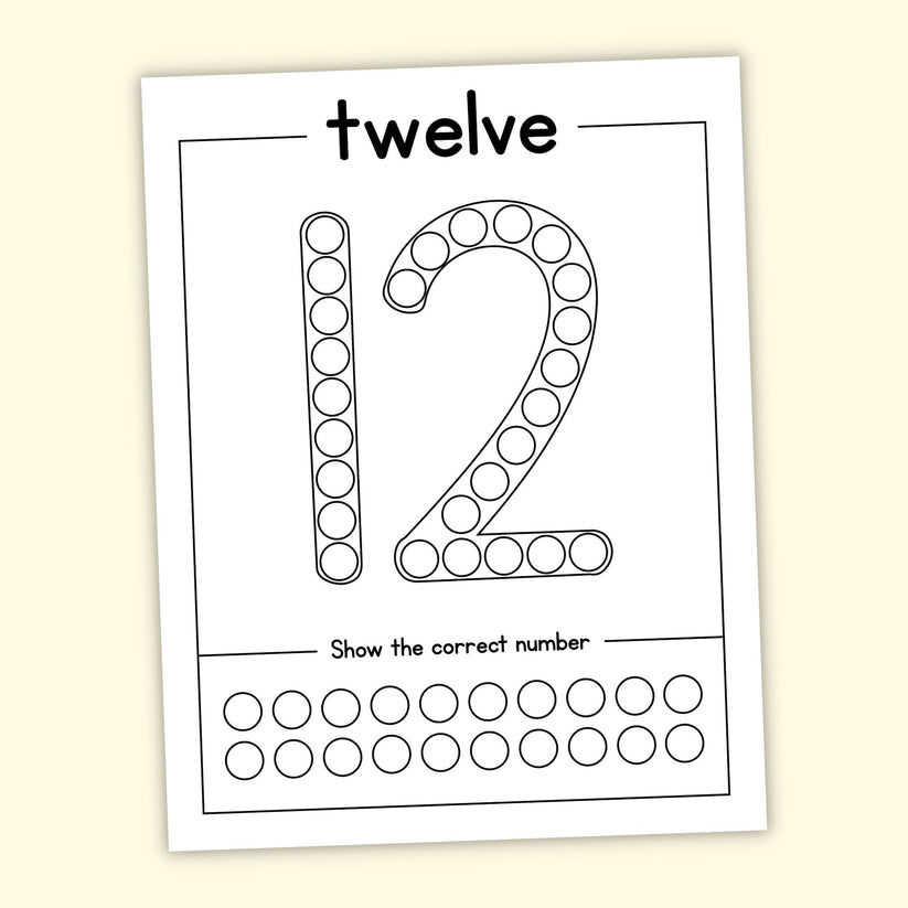 Dot Marker Counting Pages (1-20) – Printables by The Craft-at-Home Family