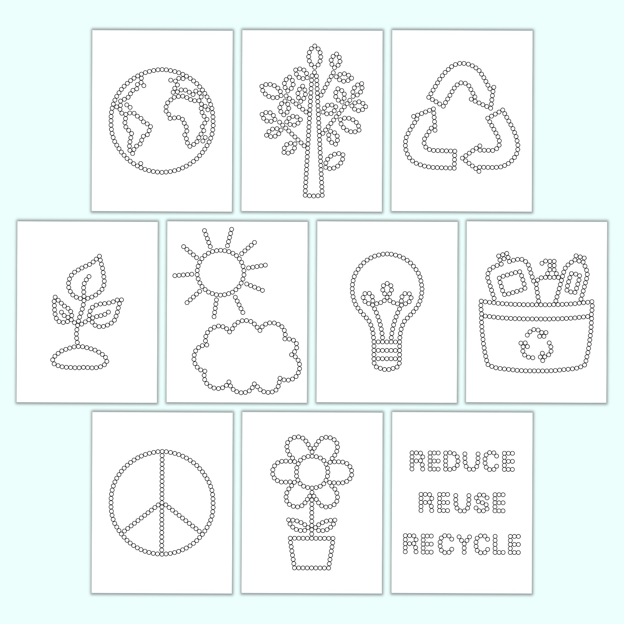 Earth Day Q-Tip Sheets – Printables by The Craft-at-Home Family