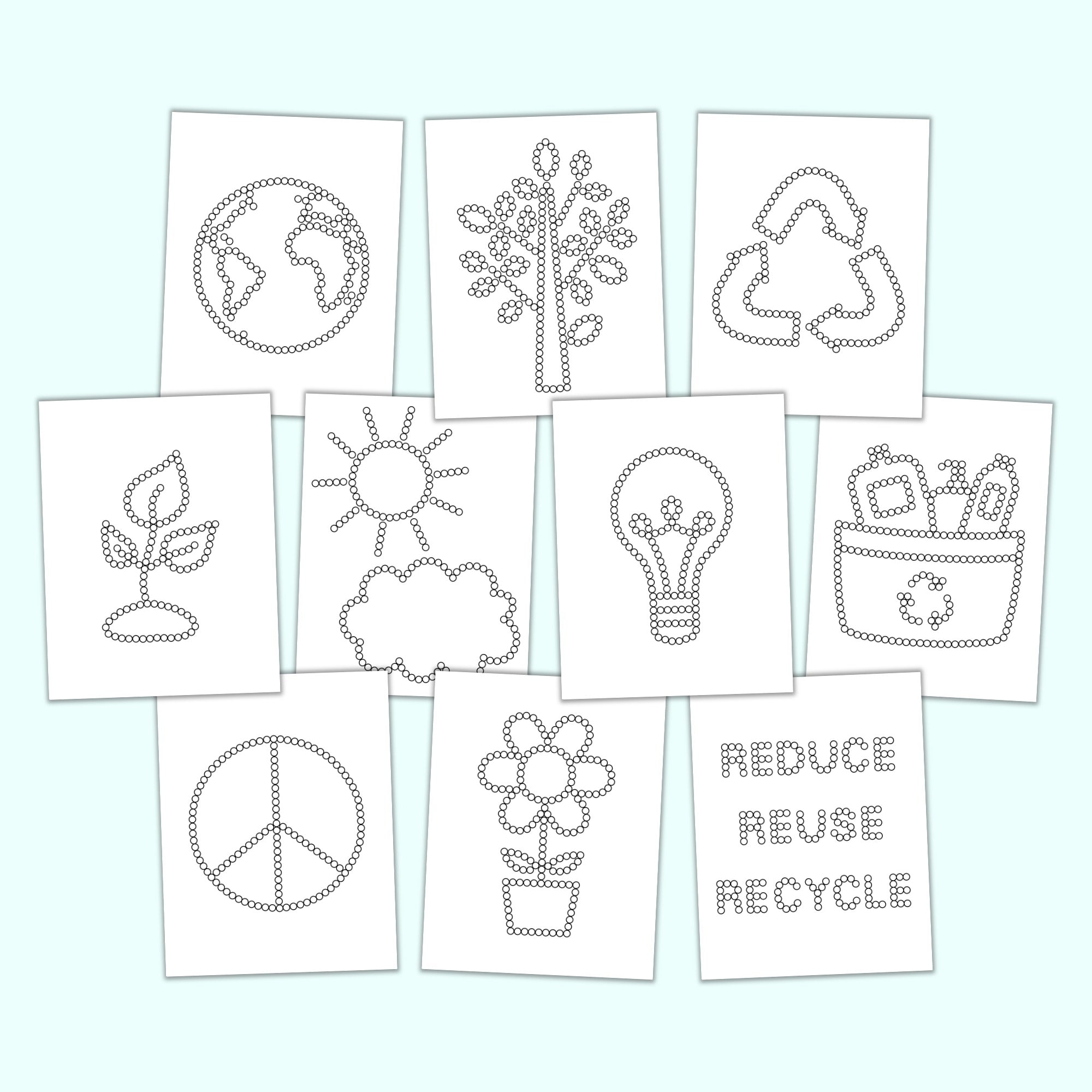 Earth Day Q-Tip Sheets – Printables by The Craft-at-Home Family