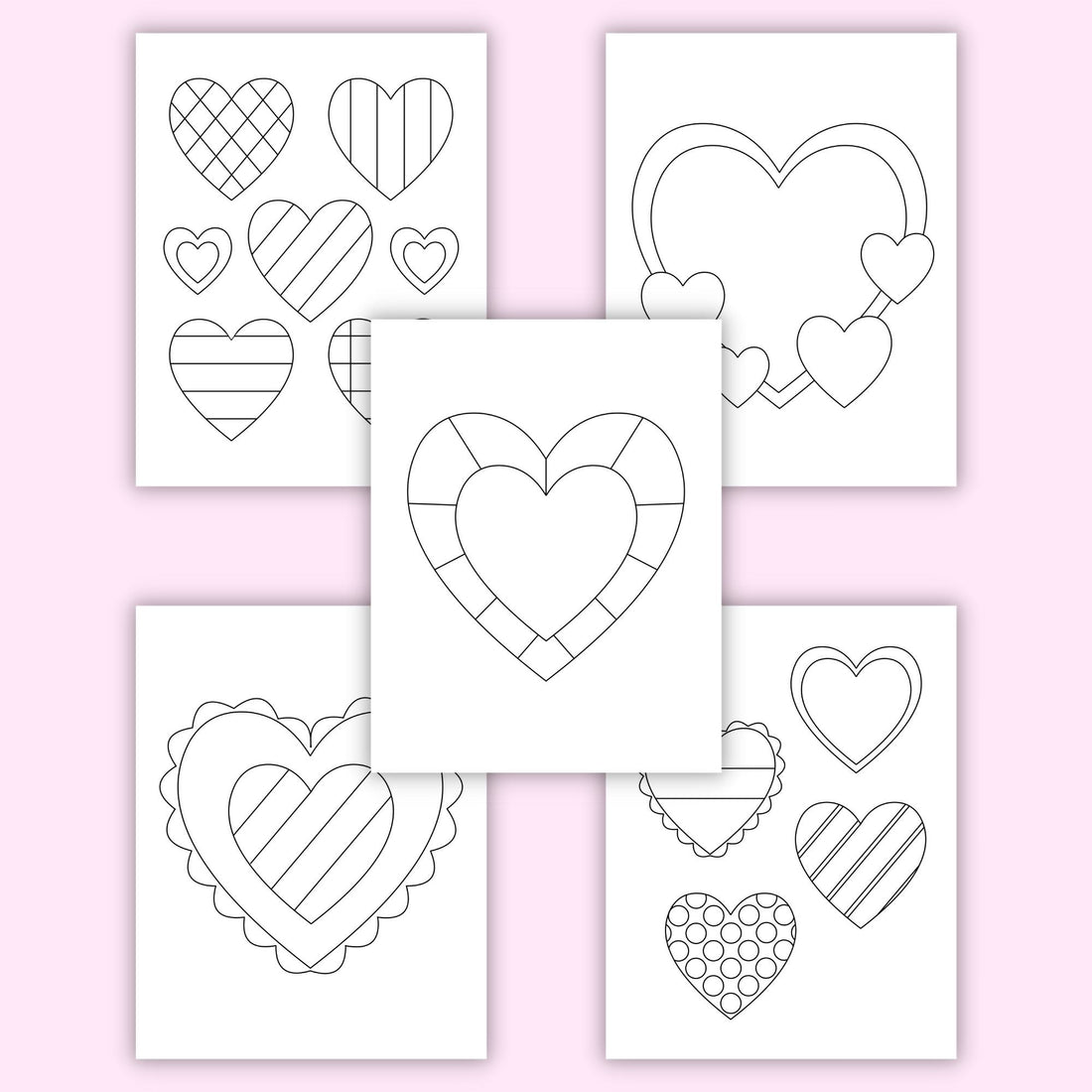 Heart Coloring Pages (Set of 25) – Printables by The Craft-at-Home Family