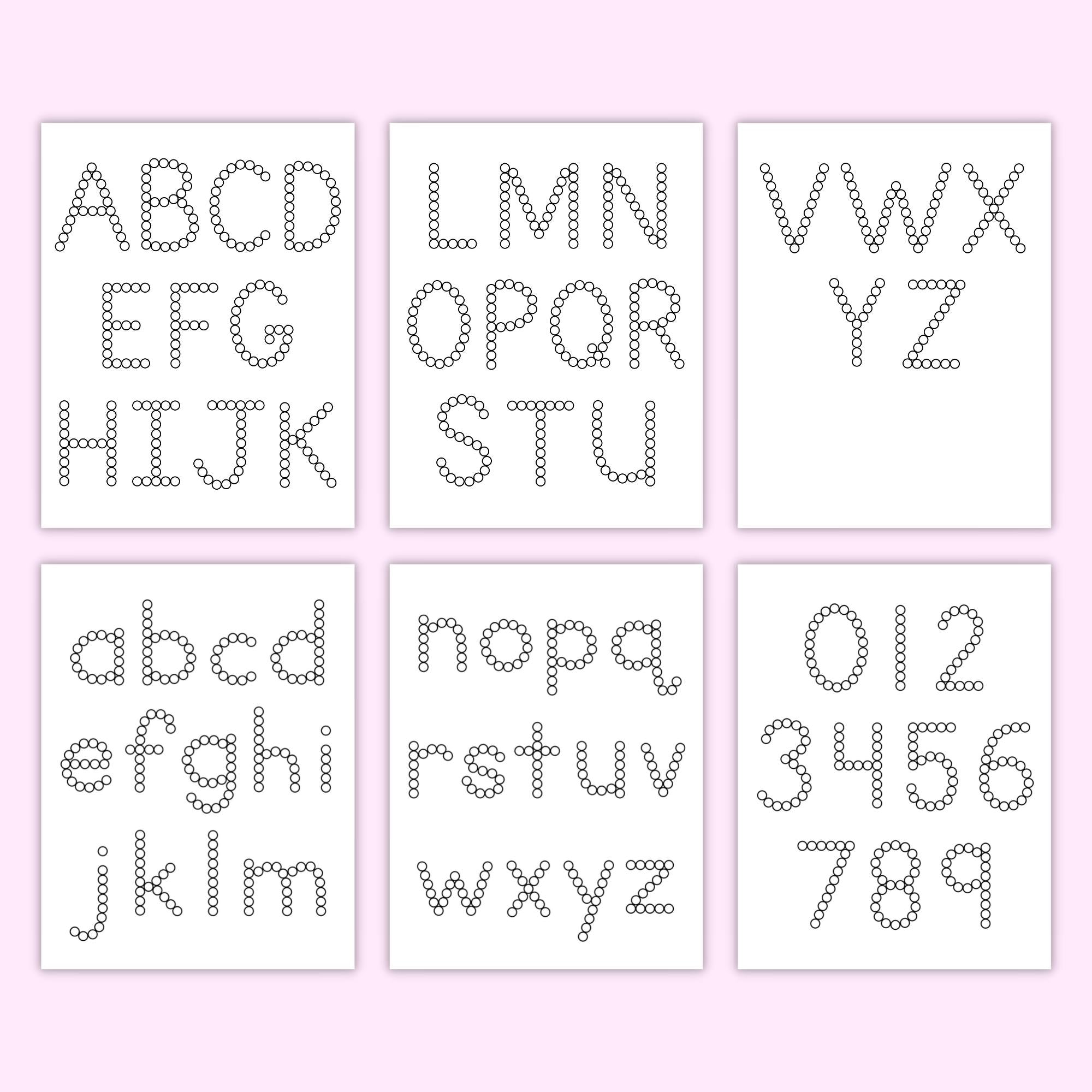 Q-Tip Alphabet & Number Sheets – Printables by The Craft-at-Home Family