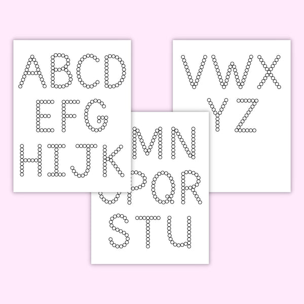 Q-Tip Alphabet & Number Sheets – Printables by The Craft-at-Home Family