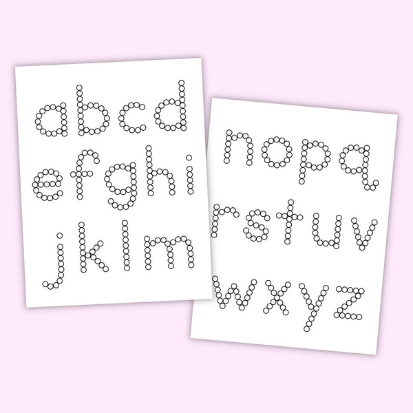 Q-Tip Alphabet & Number Sheets – Printables by The Craft-at-Home Family