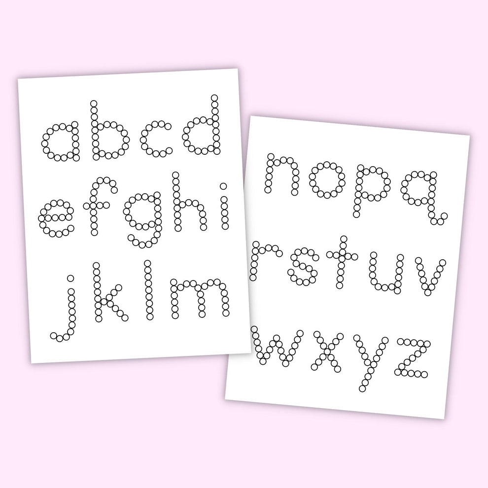 Q-Tip Alphabet & Number Sheets – Printables by The Craft-at-Home Family