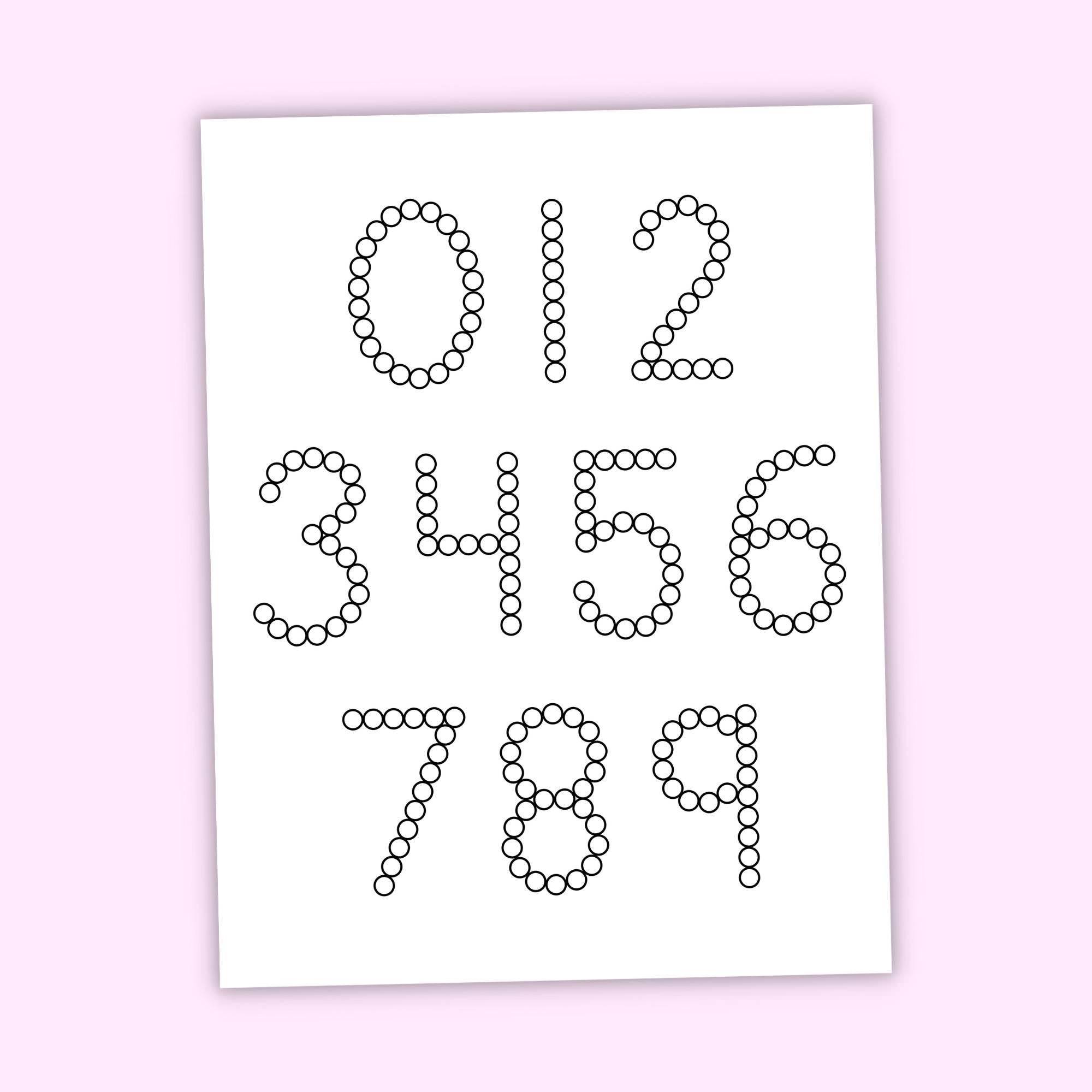 Q-Tip Alphabet & Number Sheets – Printables by The Craft-at-Home Family
