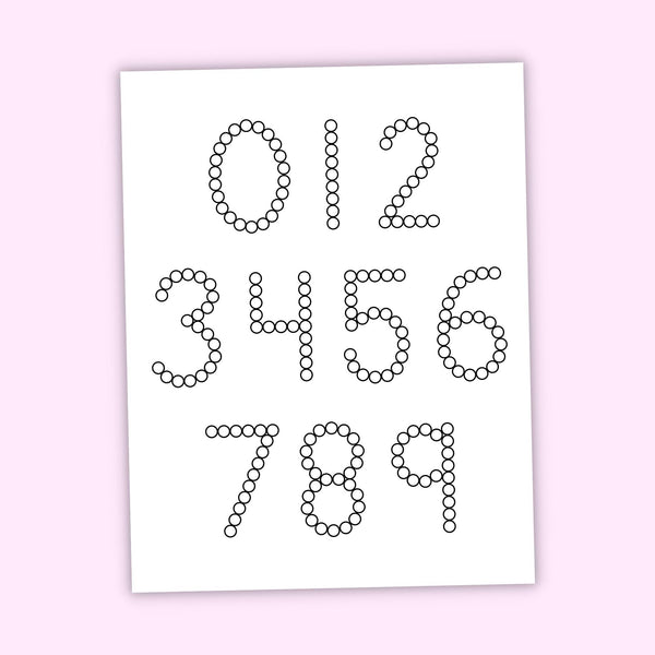 Q-Tip Alphabet & Number Sheets – Printables by The Craft-at-Home Family