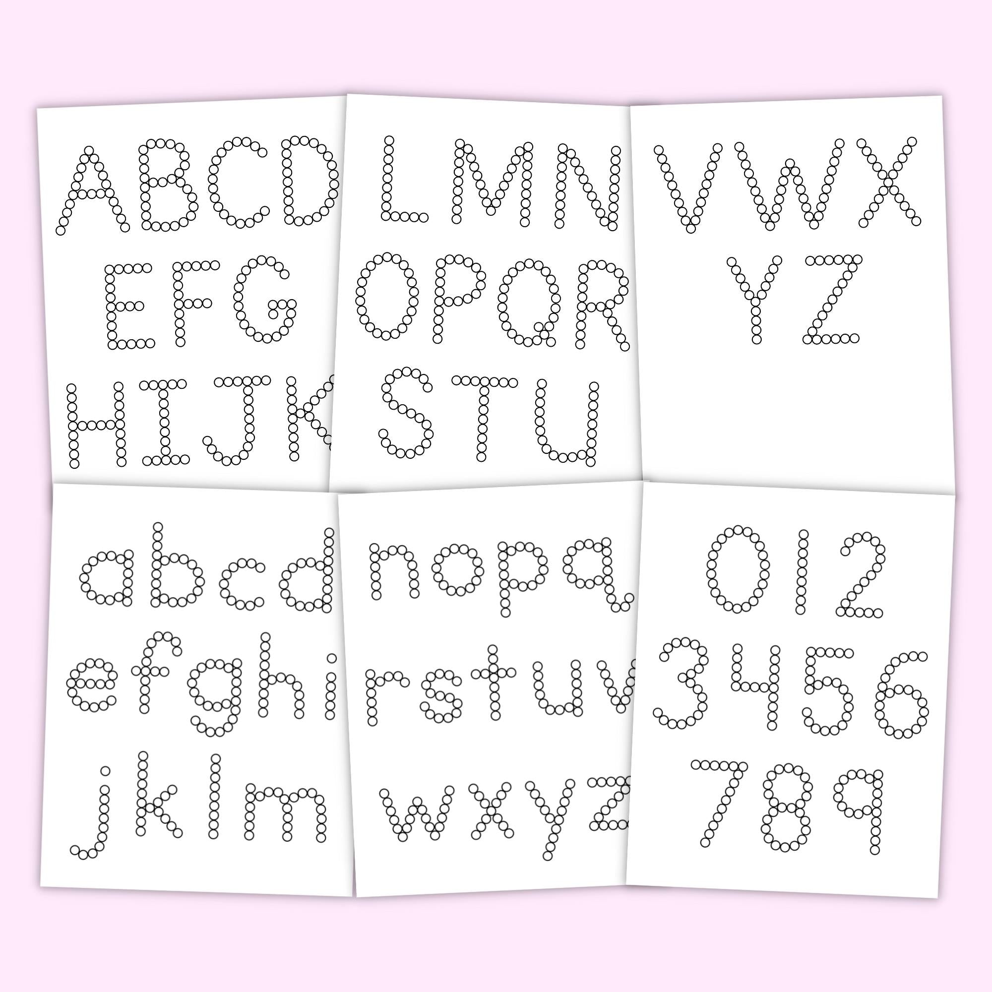 Q-Tip Alphabet & Number Sheets – Printables by The Craft-at-Home Family