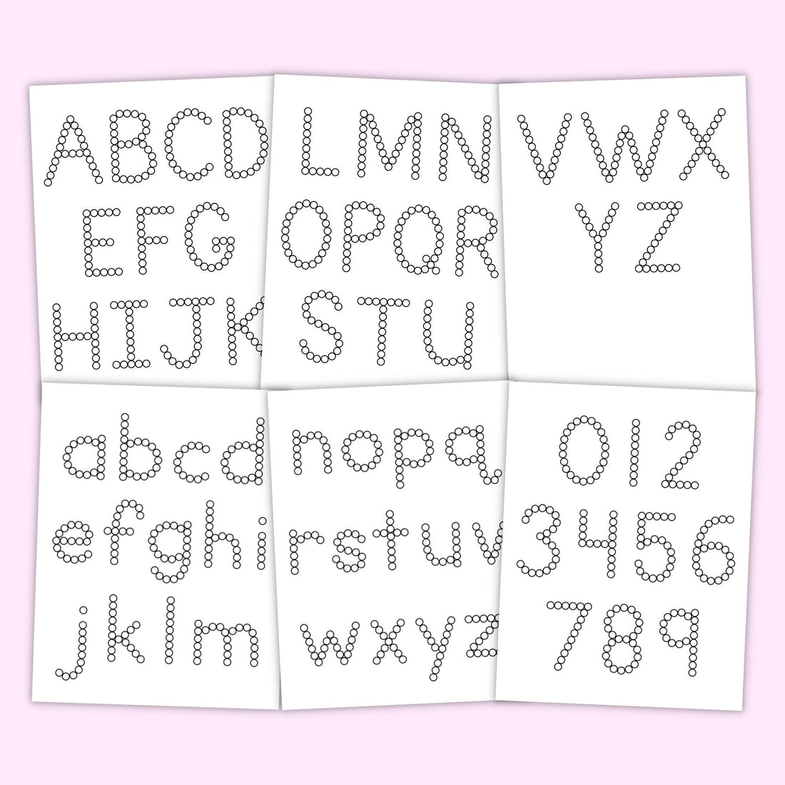 Q-Tip Alphabet & Number Sheets – Printables by The Craft-at-Home Family