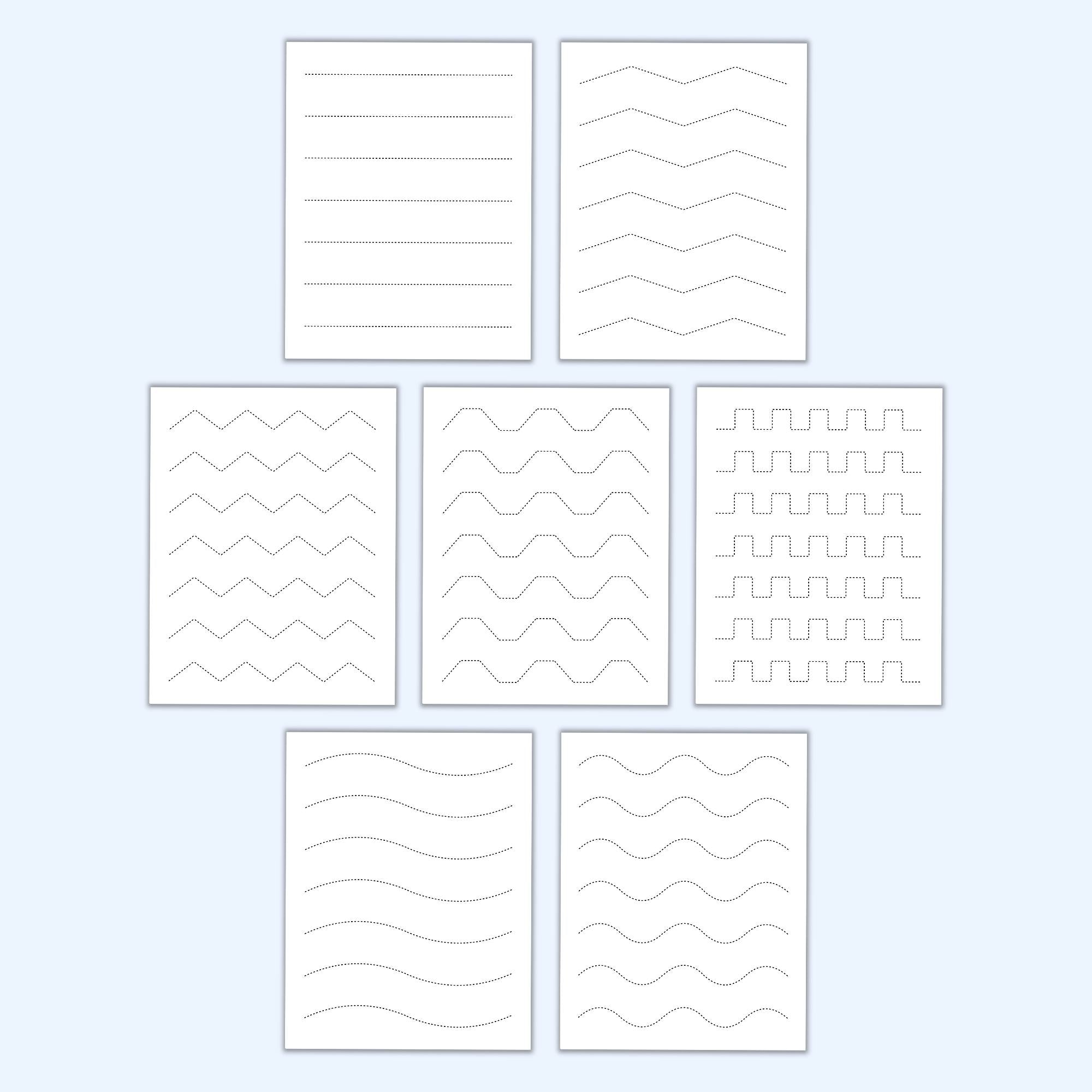 Tracing & Cutting Practice Bundle (41 Pages) – Printables by The Craft ...