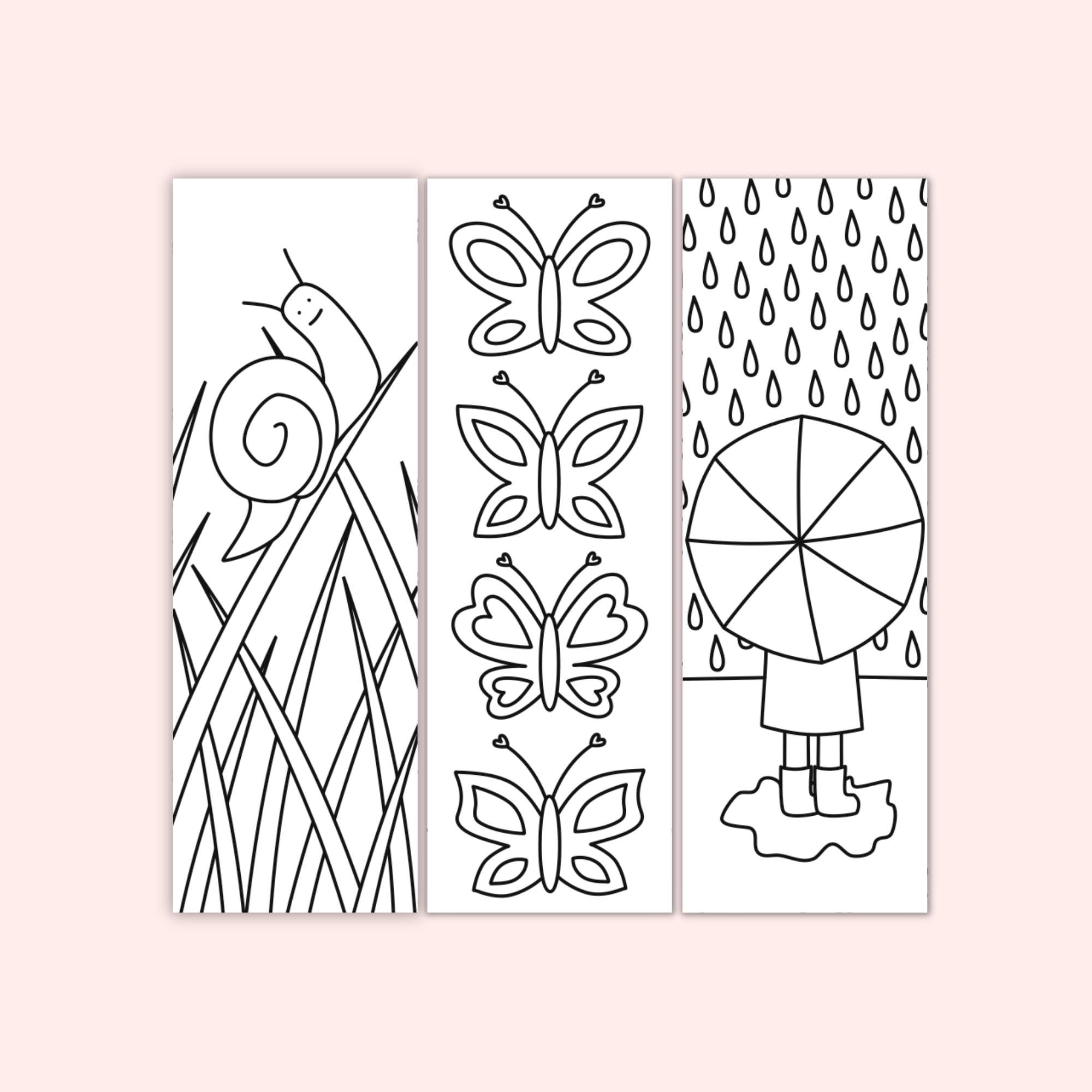 Spring Coloring Bookmarks (Set of 6) – Printables by The Craft-at-Home ...