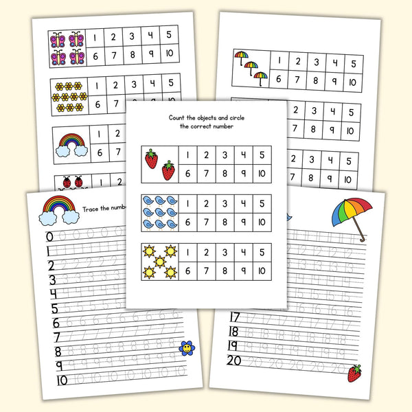 Spring Counting Bundle (32 Pages) – Printables by The Craft-at-Home Family