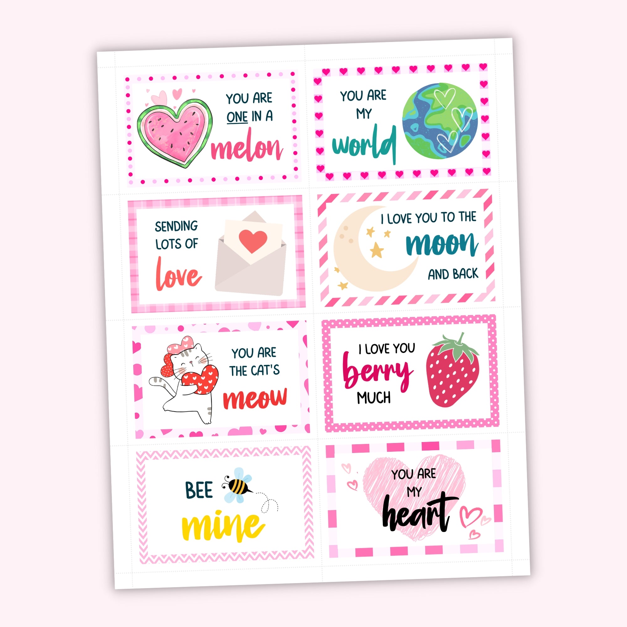 Valentine's Day Lunchbox Notes (Set of 32) – Printables by The Craft-at ...