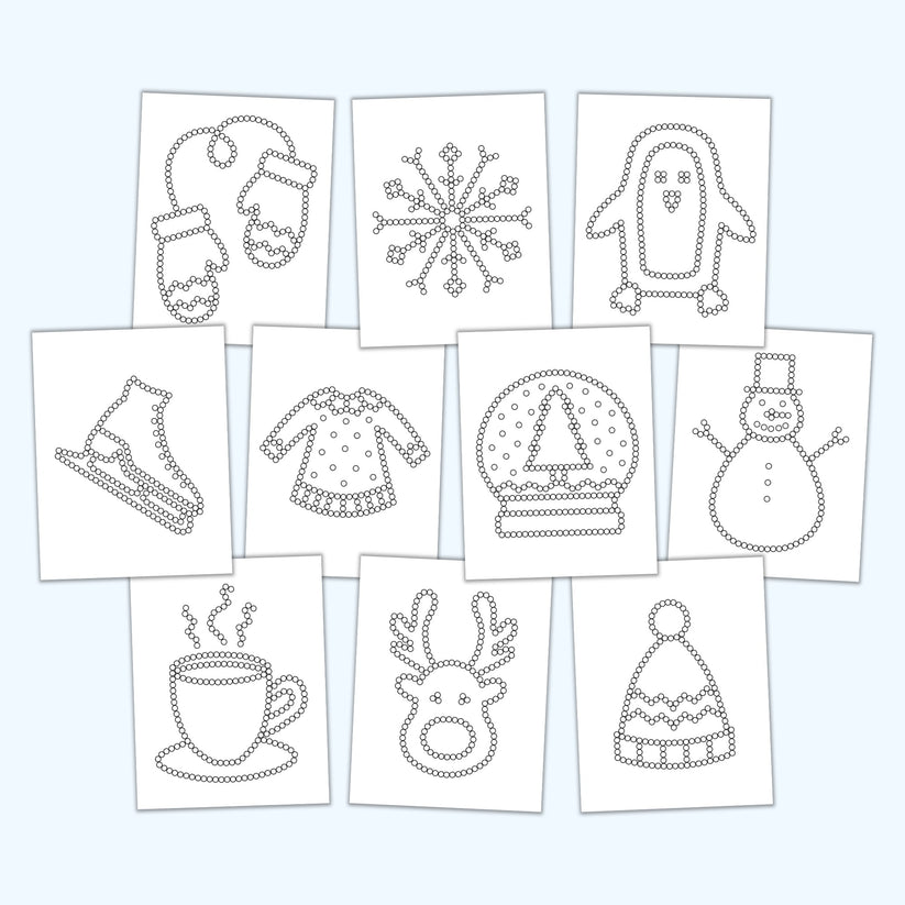 Winter Q-Tip Sheets – Printables by The Craft-at-Home Family